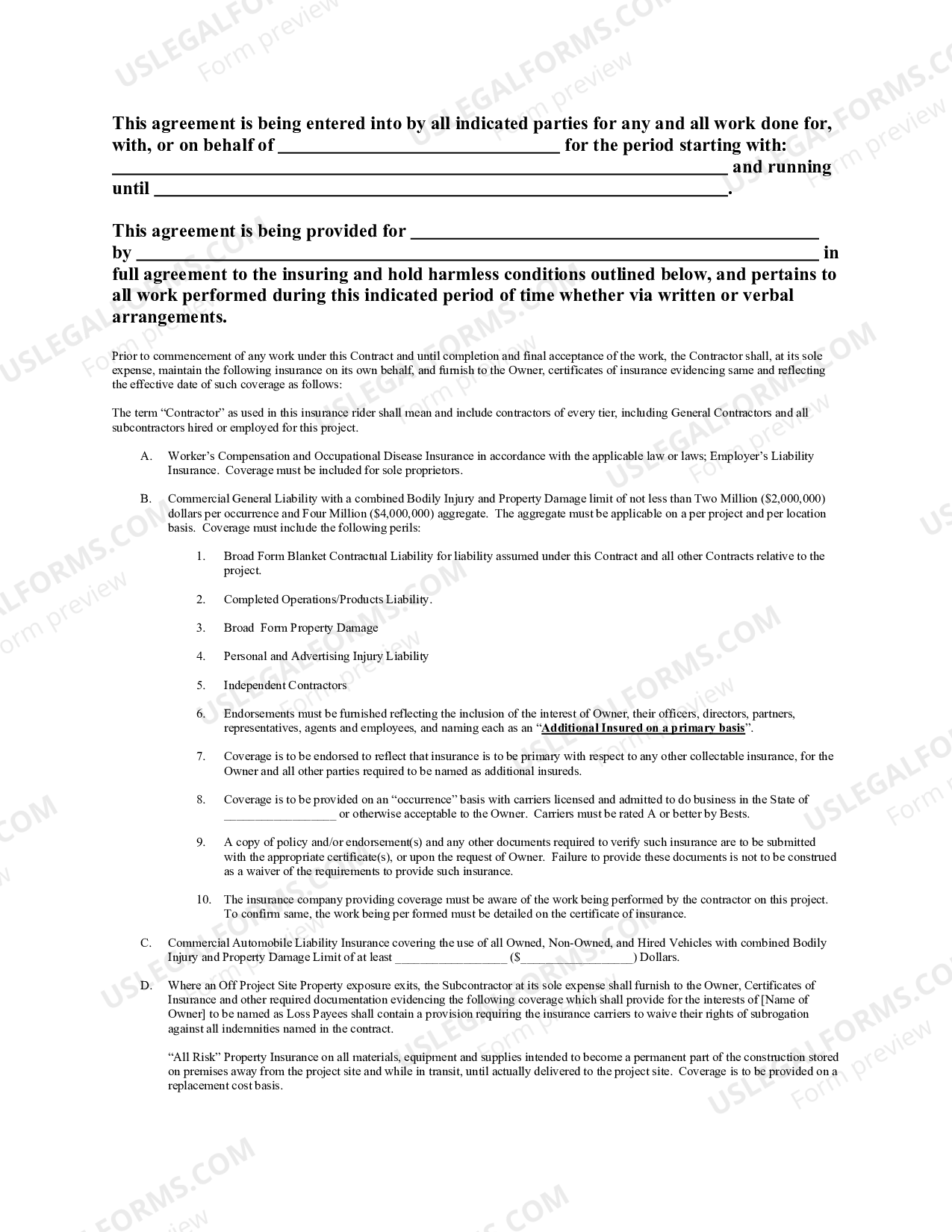 Hold Harmless Agreement | US Legal Forms