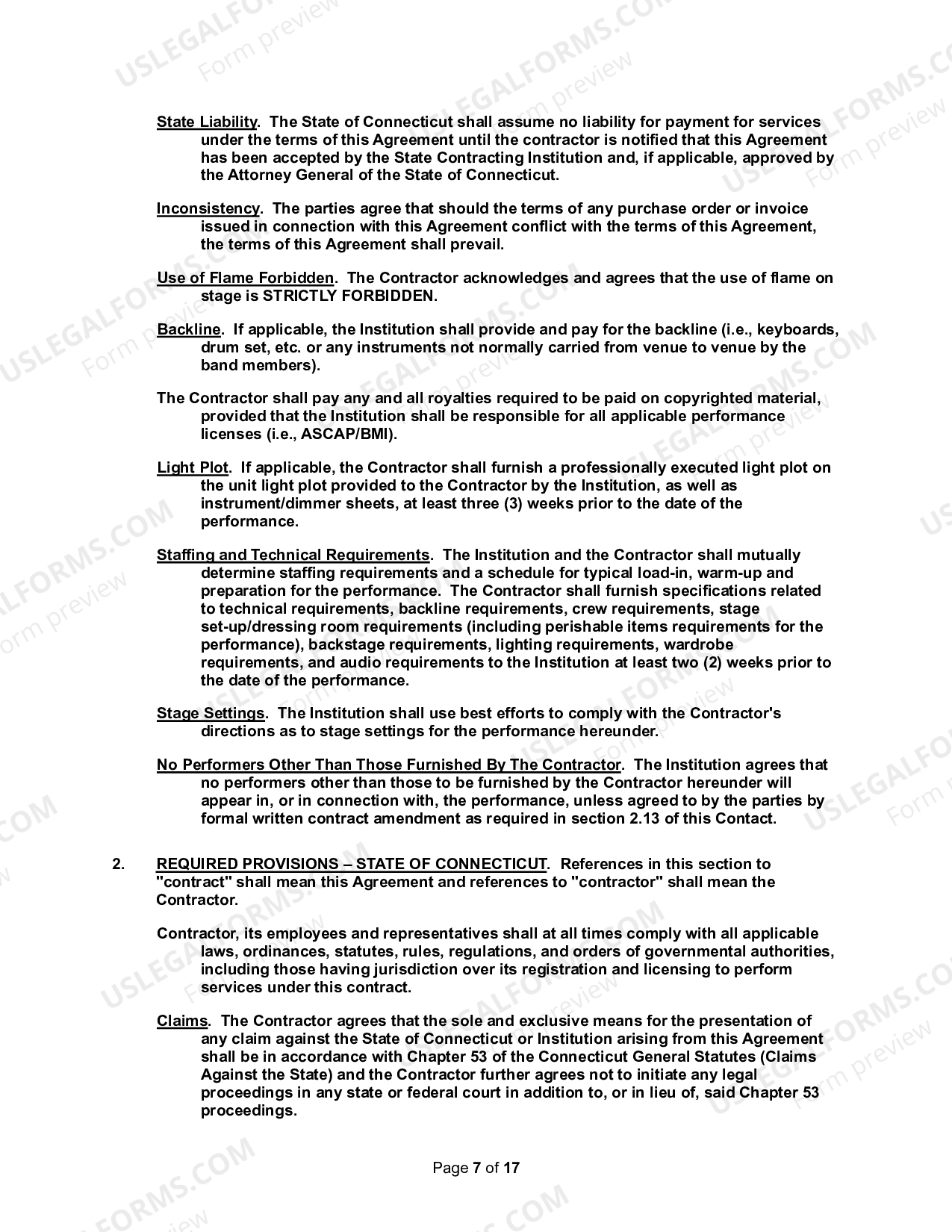 Service Contract for Lecturer | US Legal Forms