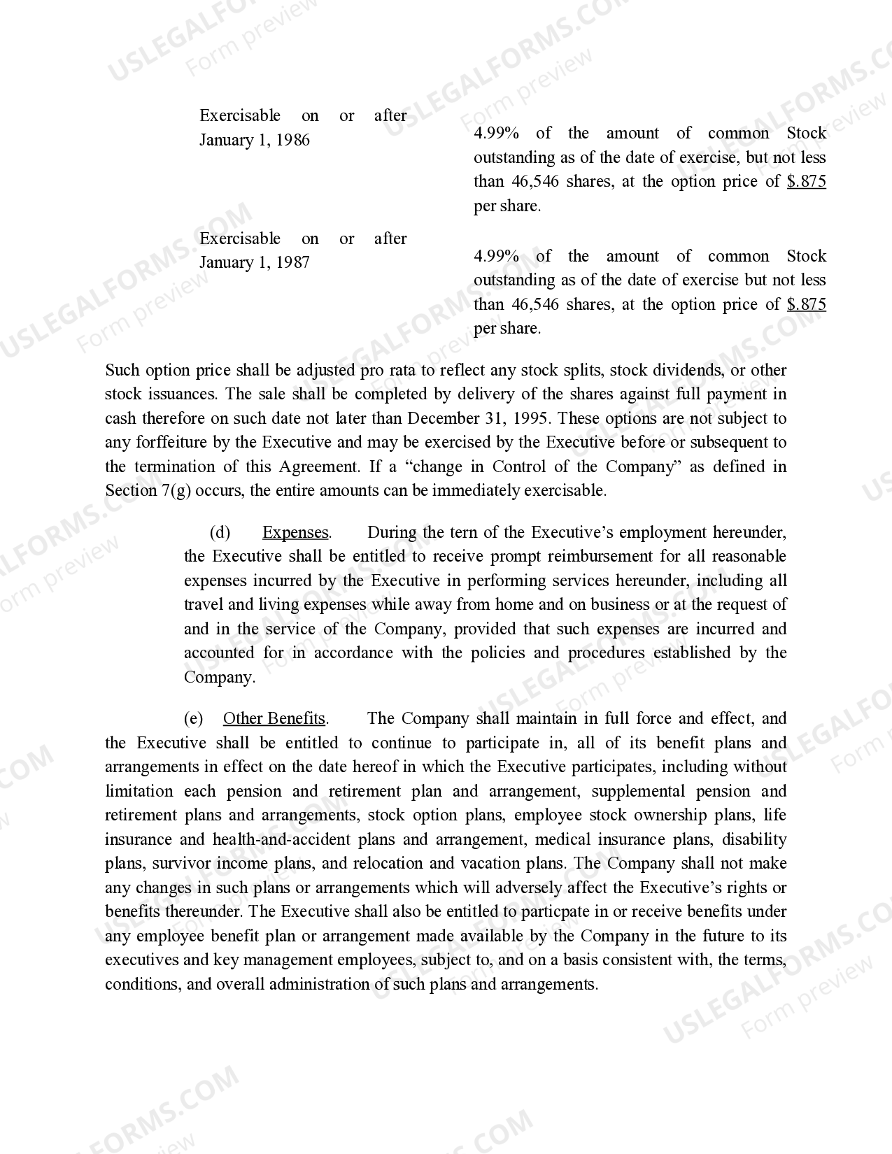 Amendment Template For Employment Contract | US Legal Forms