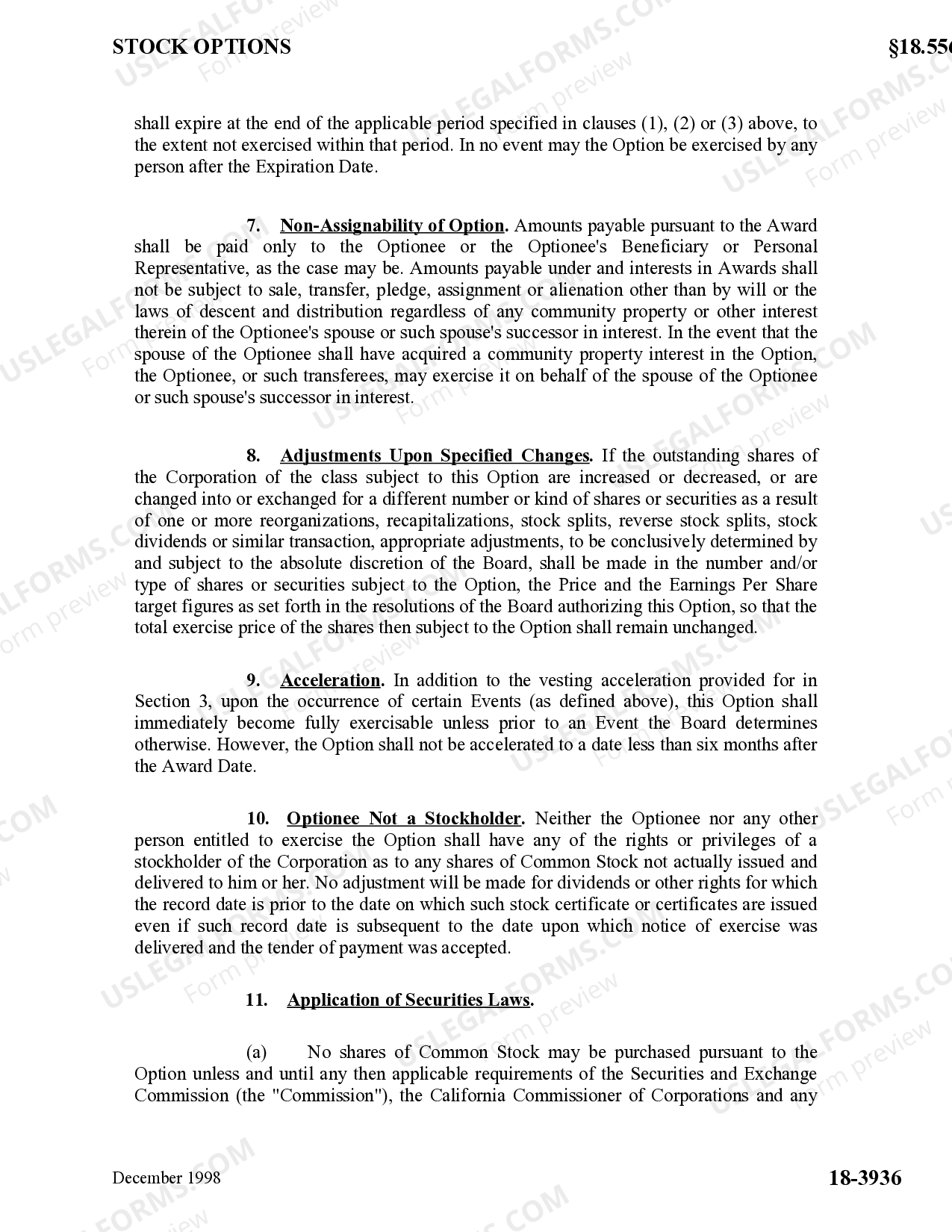 Award Agreement Contract Form | US Legal Forms