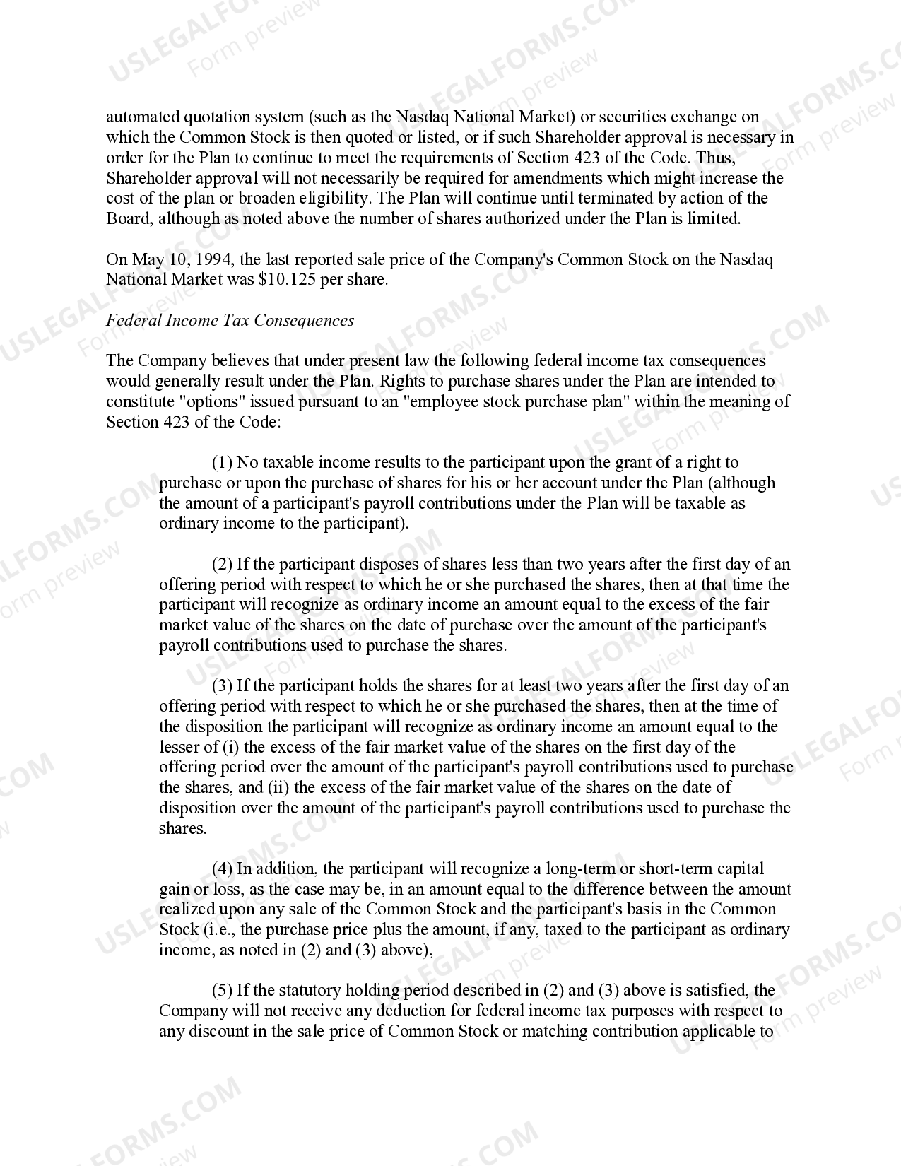 Approval of Employee Stock Purchase Plan of Charming Shoppes, Inc. | US ...