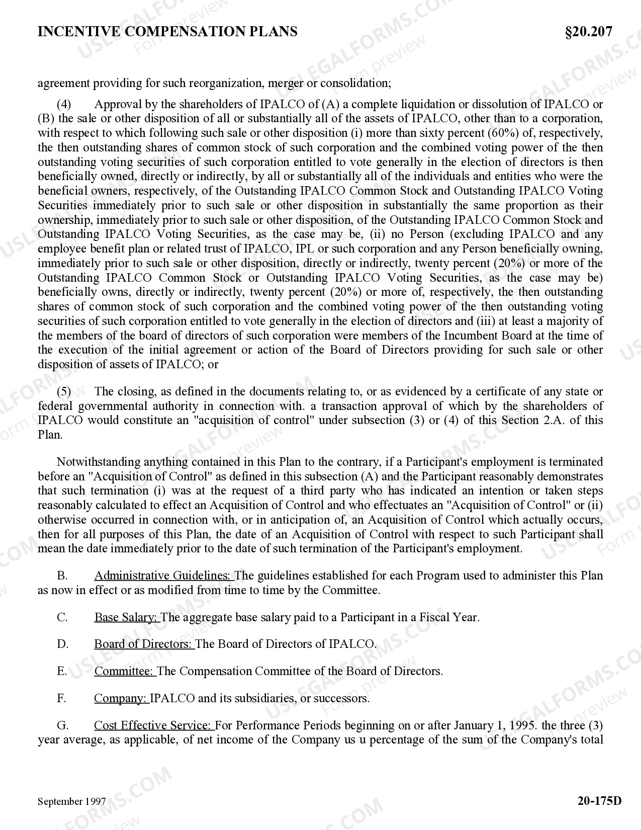 Long Term Performance and Restricted Stock Incentive Plan of Ipalco ...
