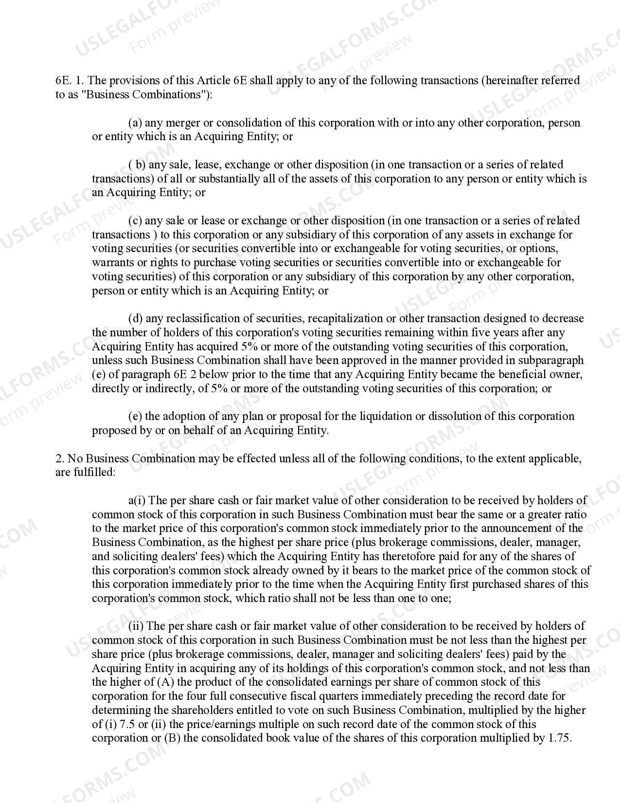 Waiver of Preemptive Rights with copy of restated articles of ...