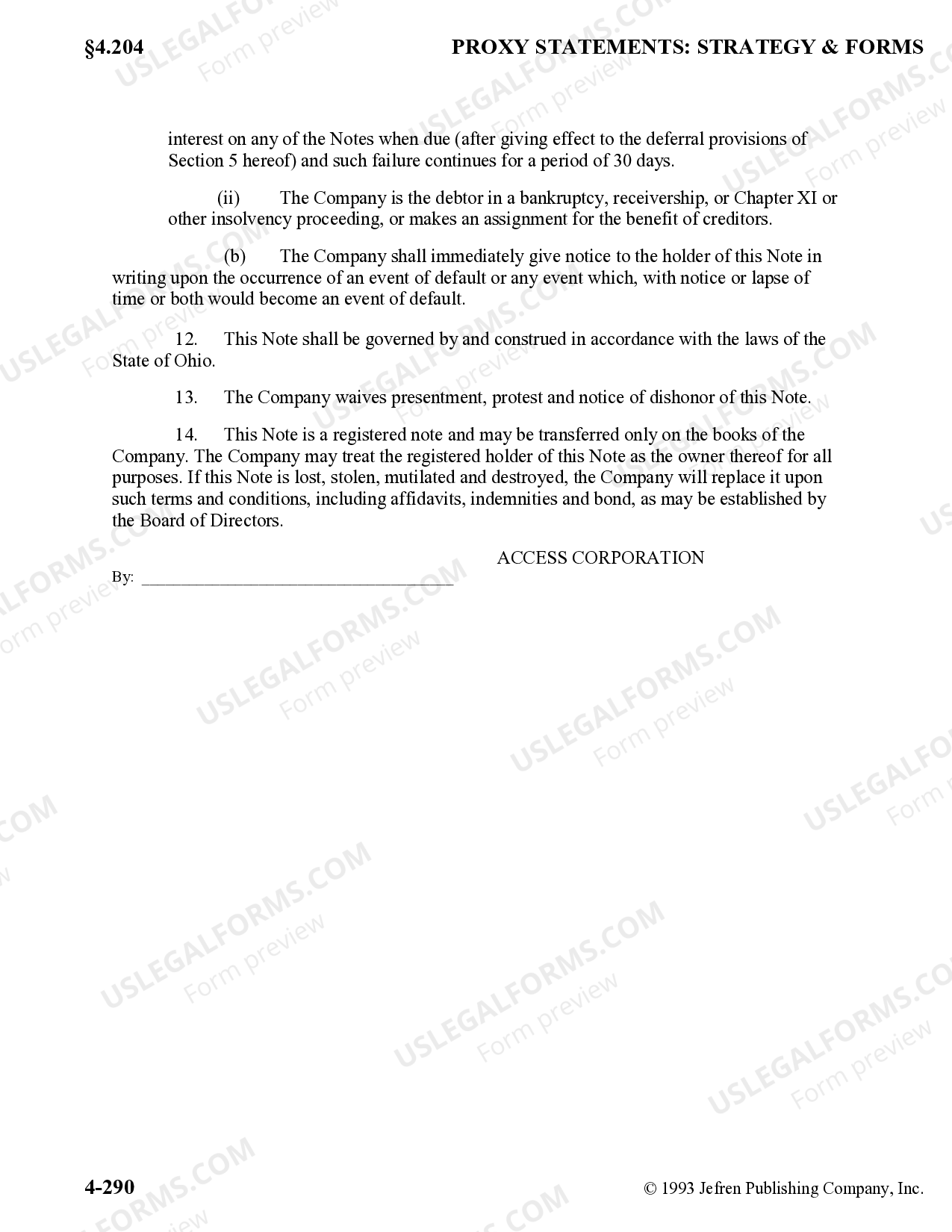 Form of Note | US Legal Forms