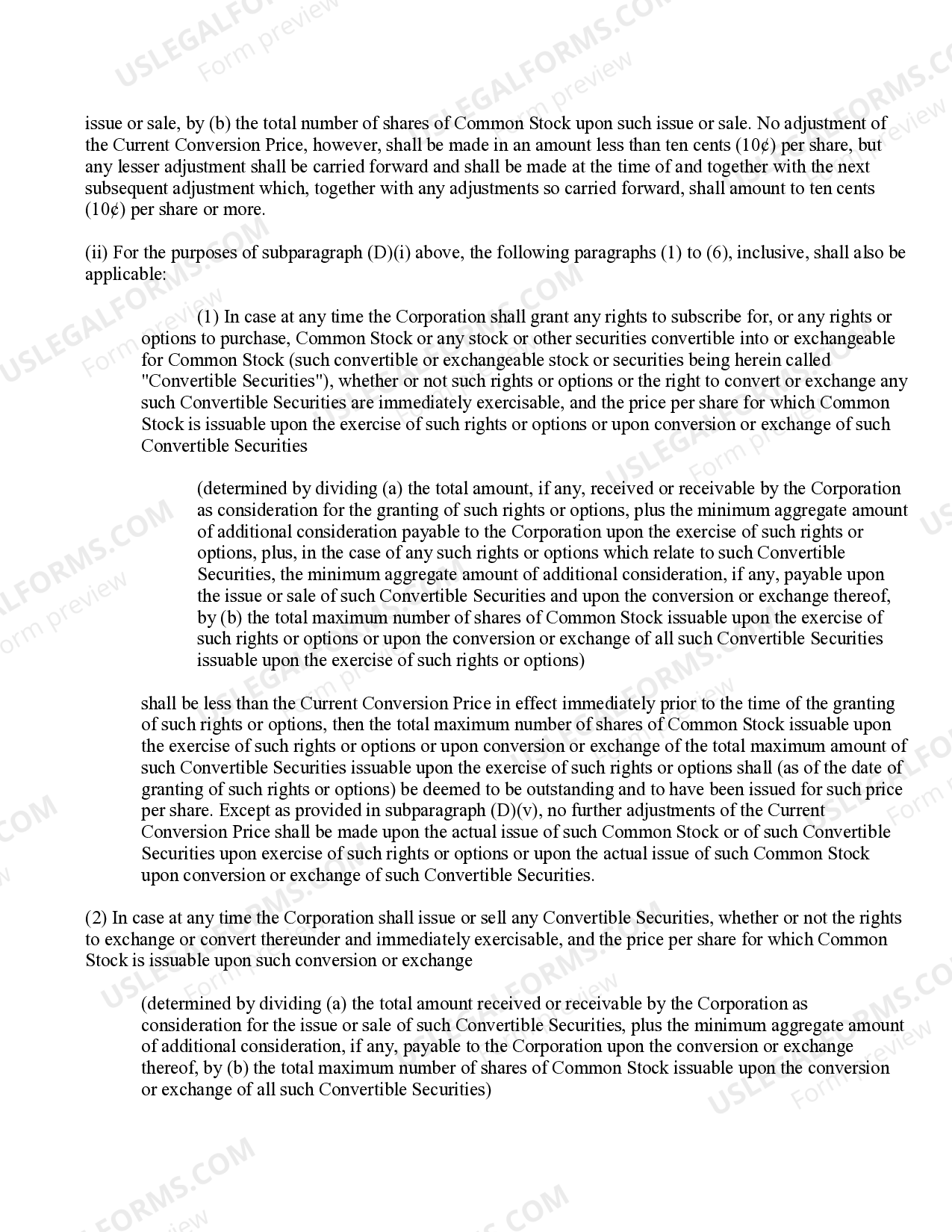 Text of proposed amendment to certificate of incorporation | US Legal Forms