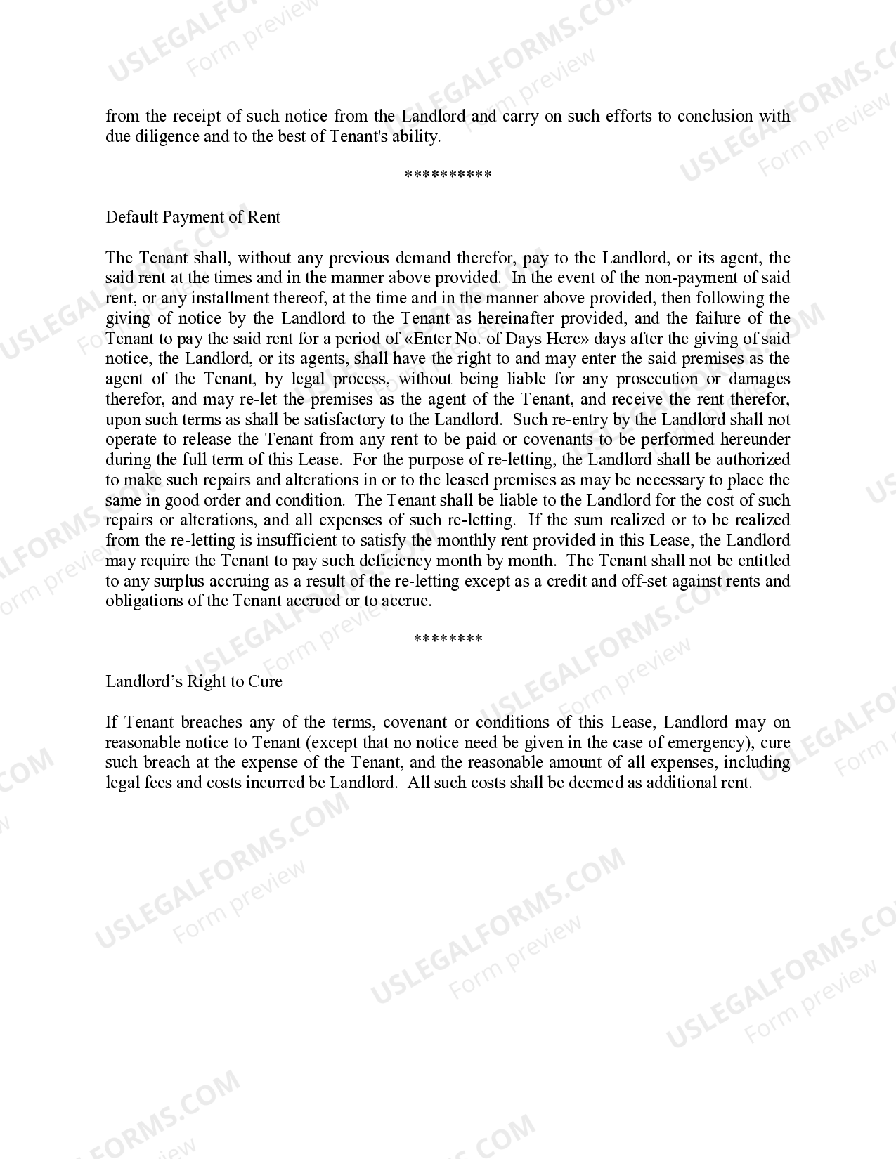 Default Clause | US Legal Forms