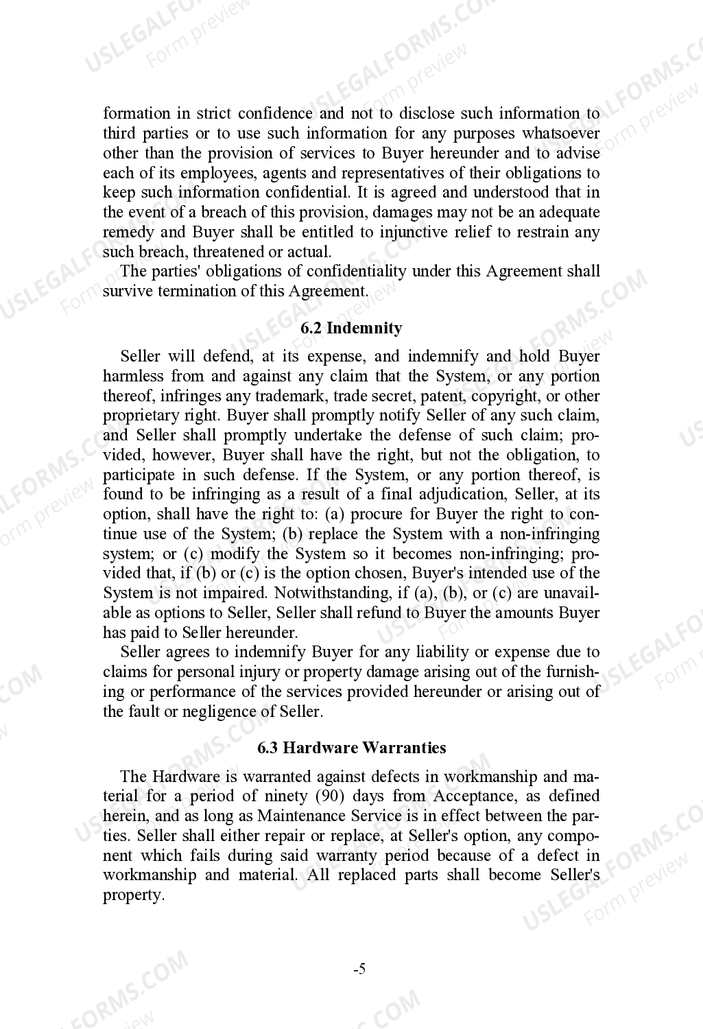 Turnkey Hardware and Software Agreement | US Legal Forms