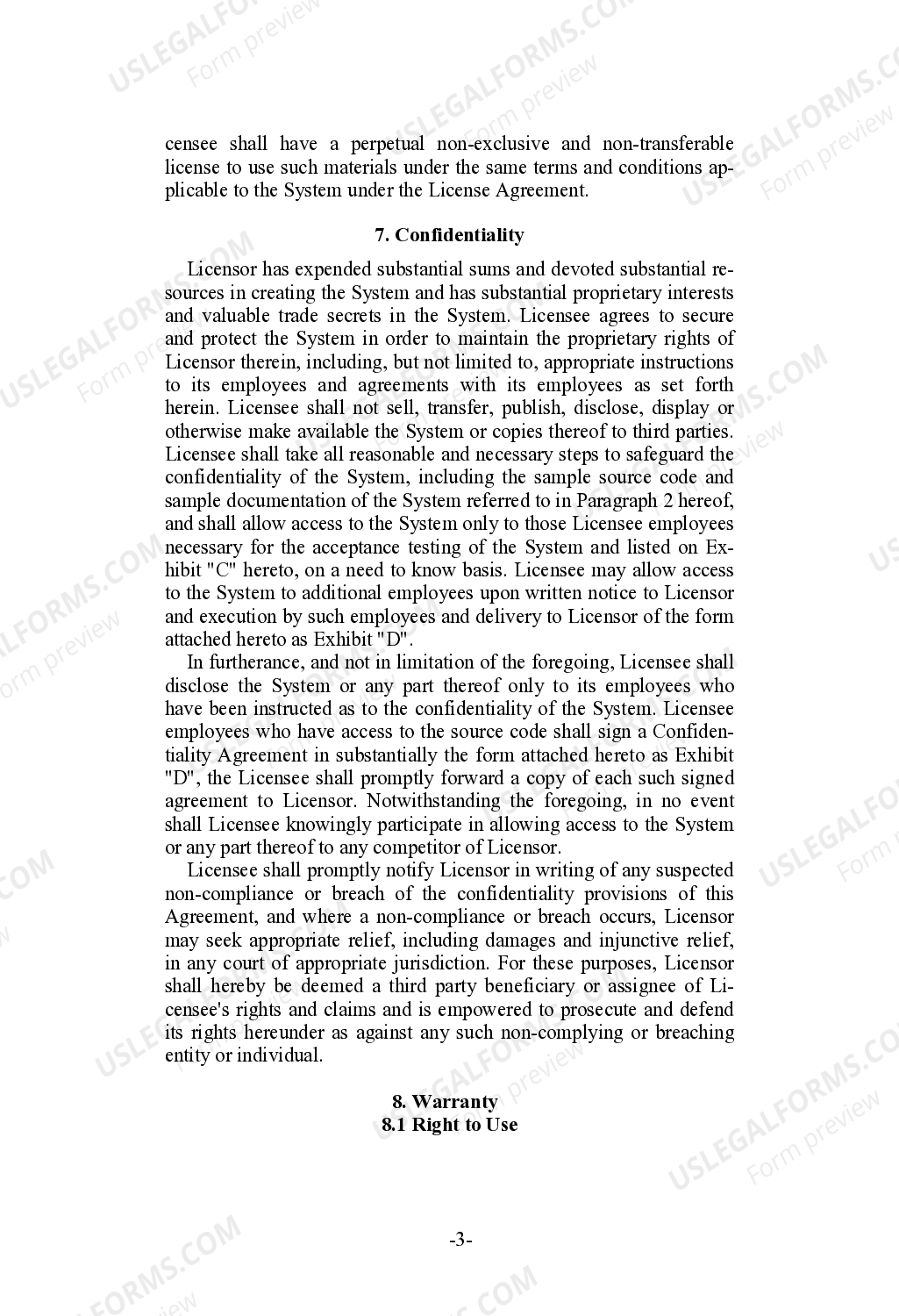 Interim License Agreement | US Legal Forms