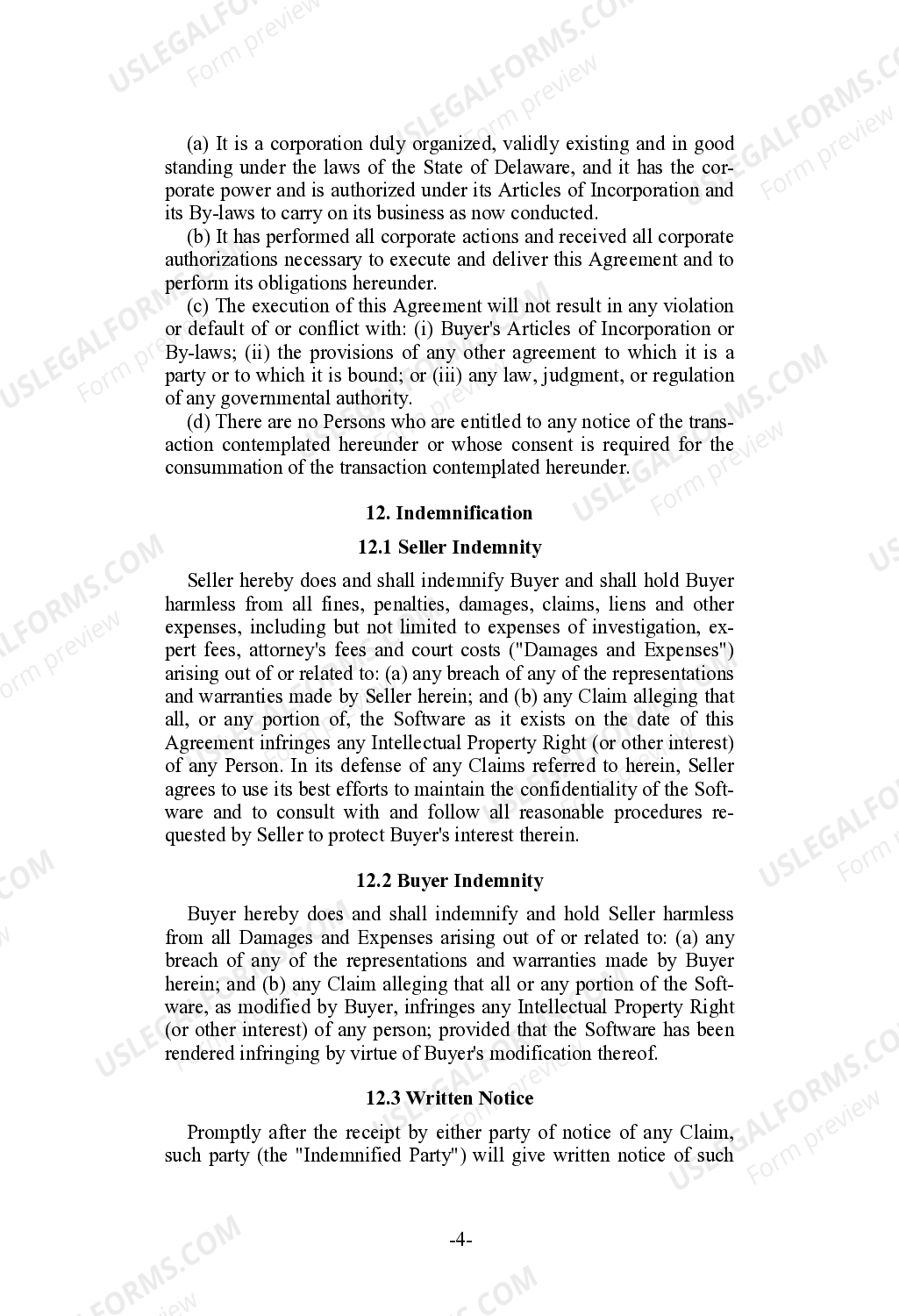 Software Sales Agreement - Sales Contract Template | US Legal Forms