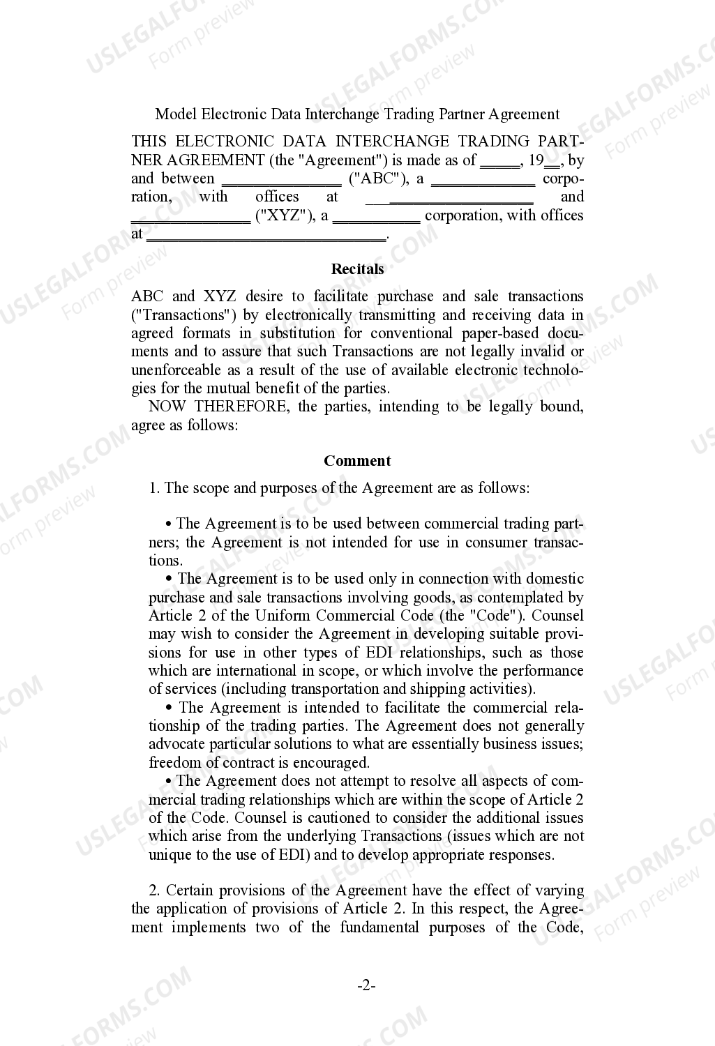 Data Interchange Agreement With Examples | US Legal Forms