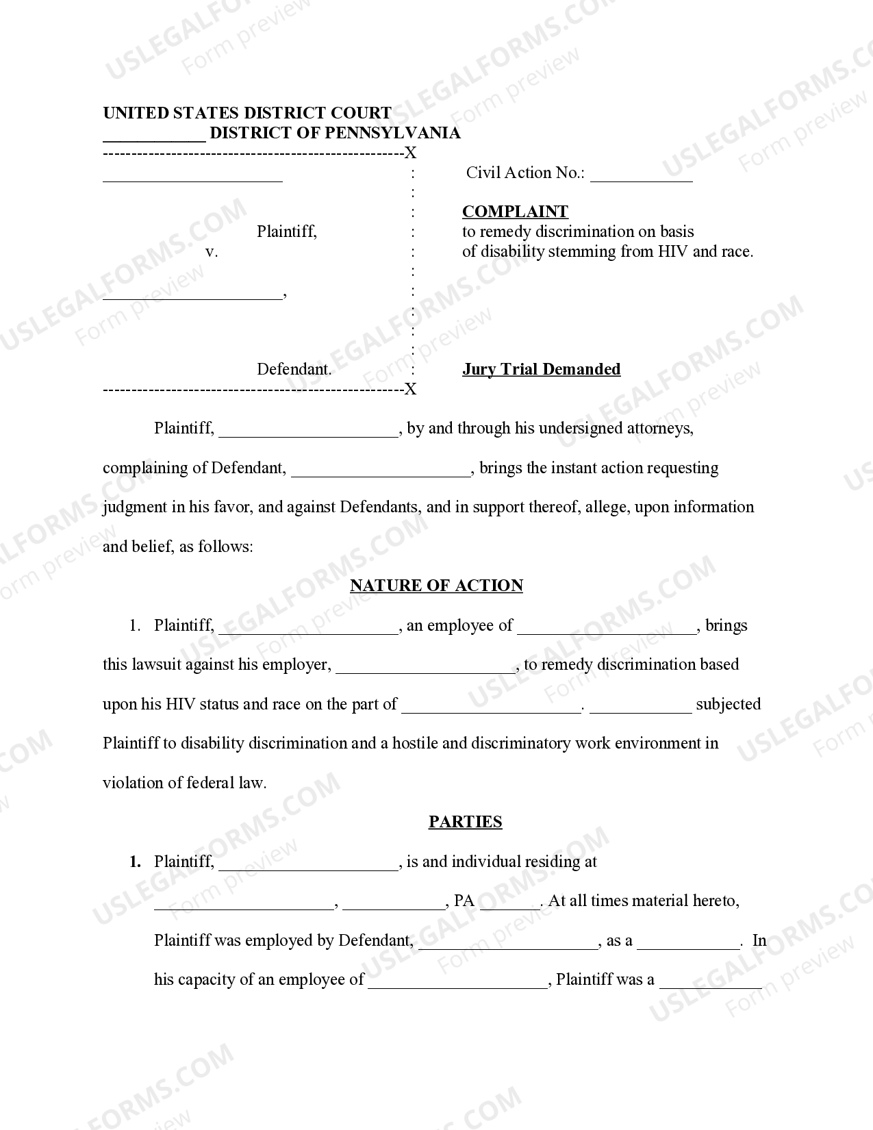 Complaint to remedy discrimination on basis of disability and race | US ...