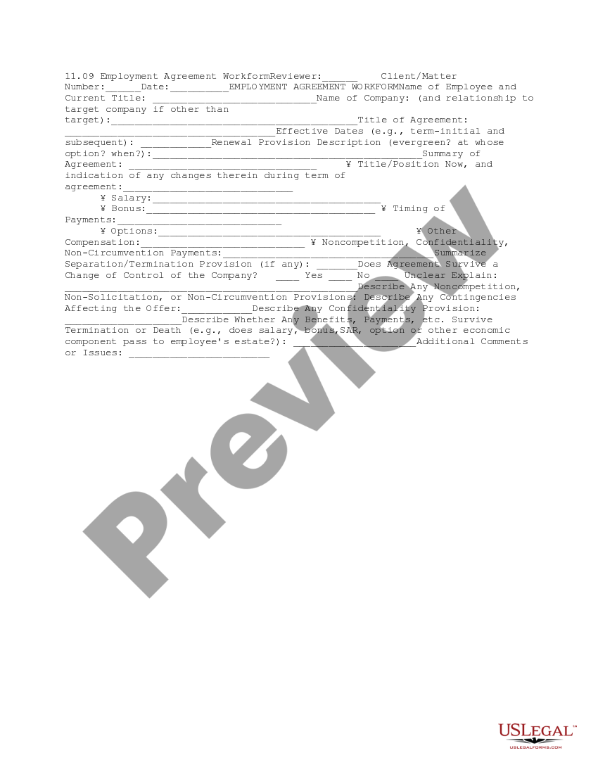 Pennsylvania Employment Agreement Workform US Legal Forms pennsylvania-employment-agreement-workform-us-legal-forms