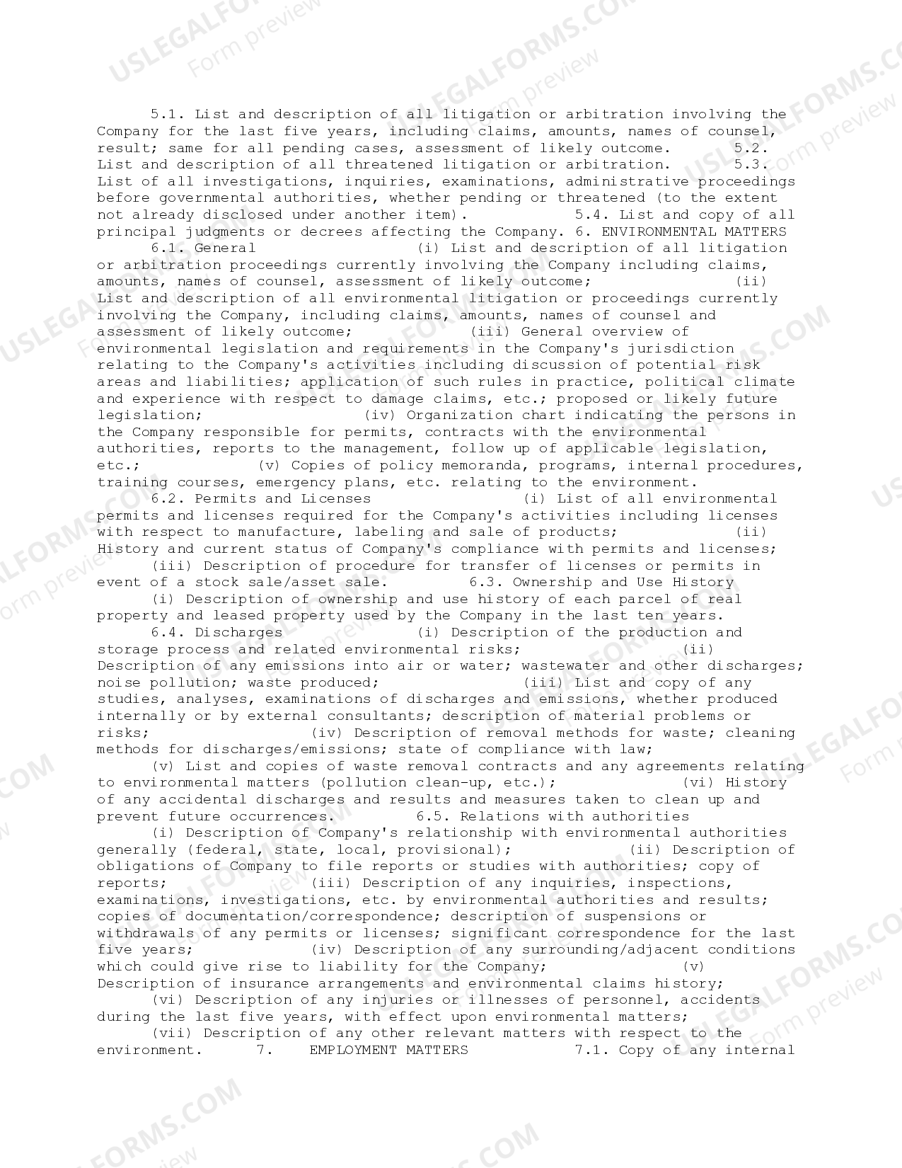 District of Columbia Prioritized Industrial Operational Due Diligence ...