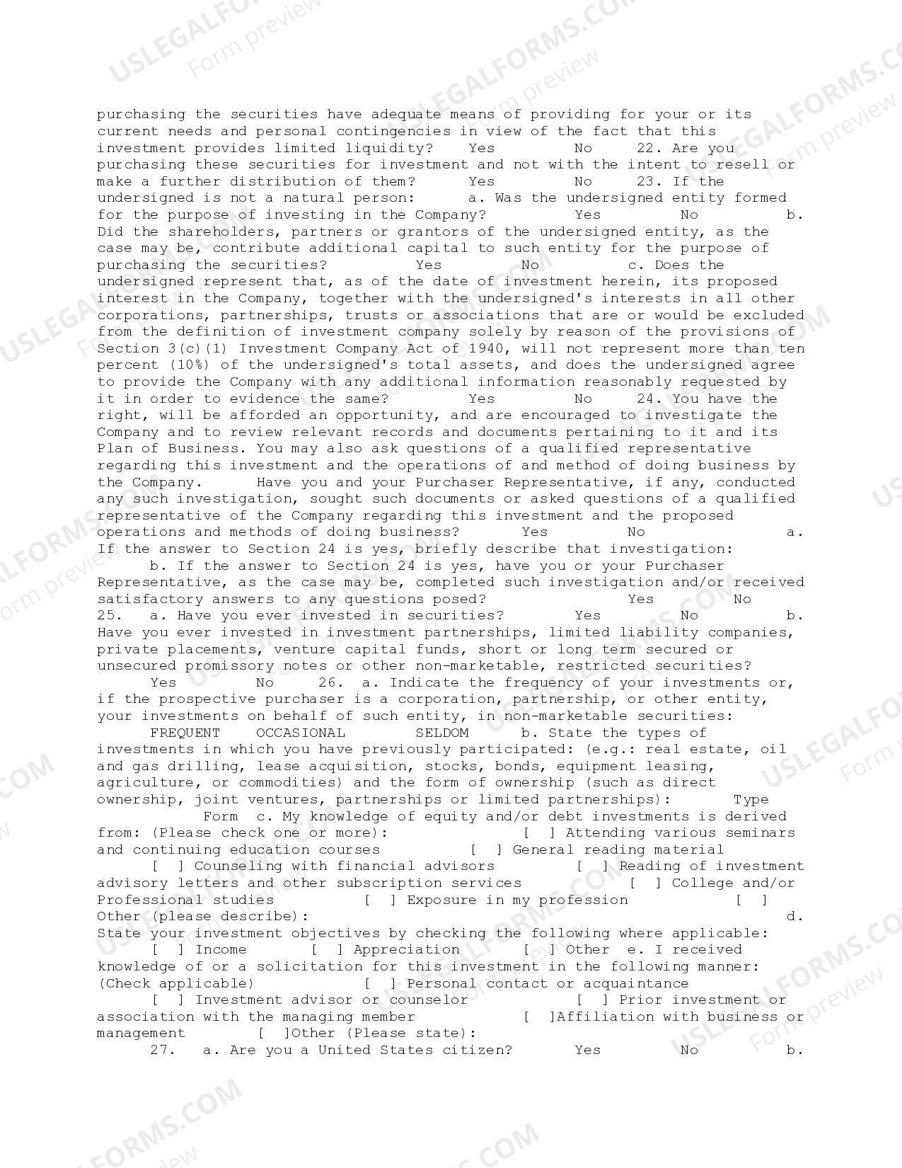 Oklahoma Investor Suitability Questionnaire - Investor Suitability ...