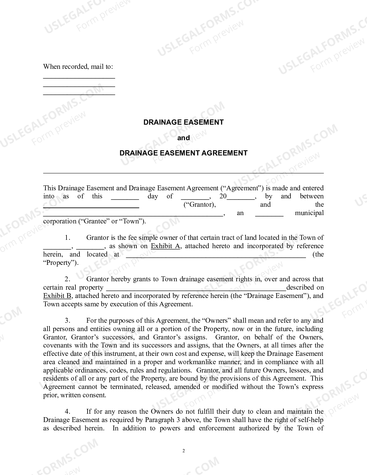Drainage Easement | US Legal Forms