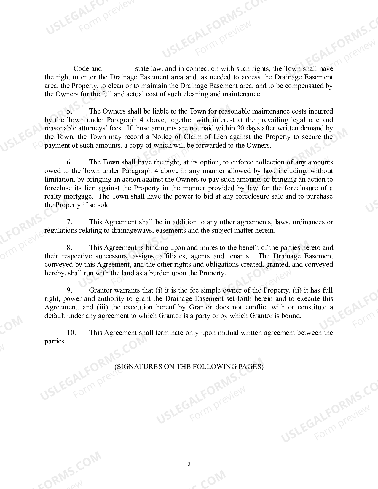 Drainage Easement | US Legal Forms