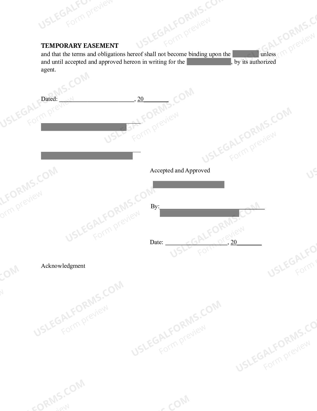 Shared Access Area Easement and Private Land Use Restrictions | US ...