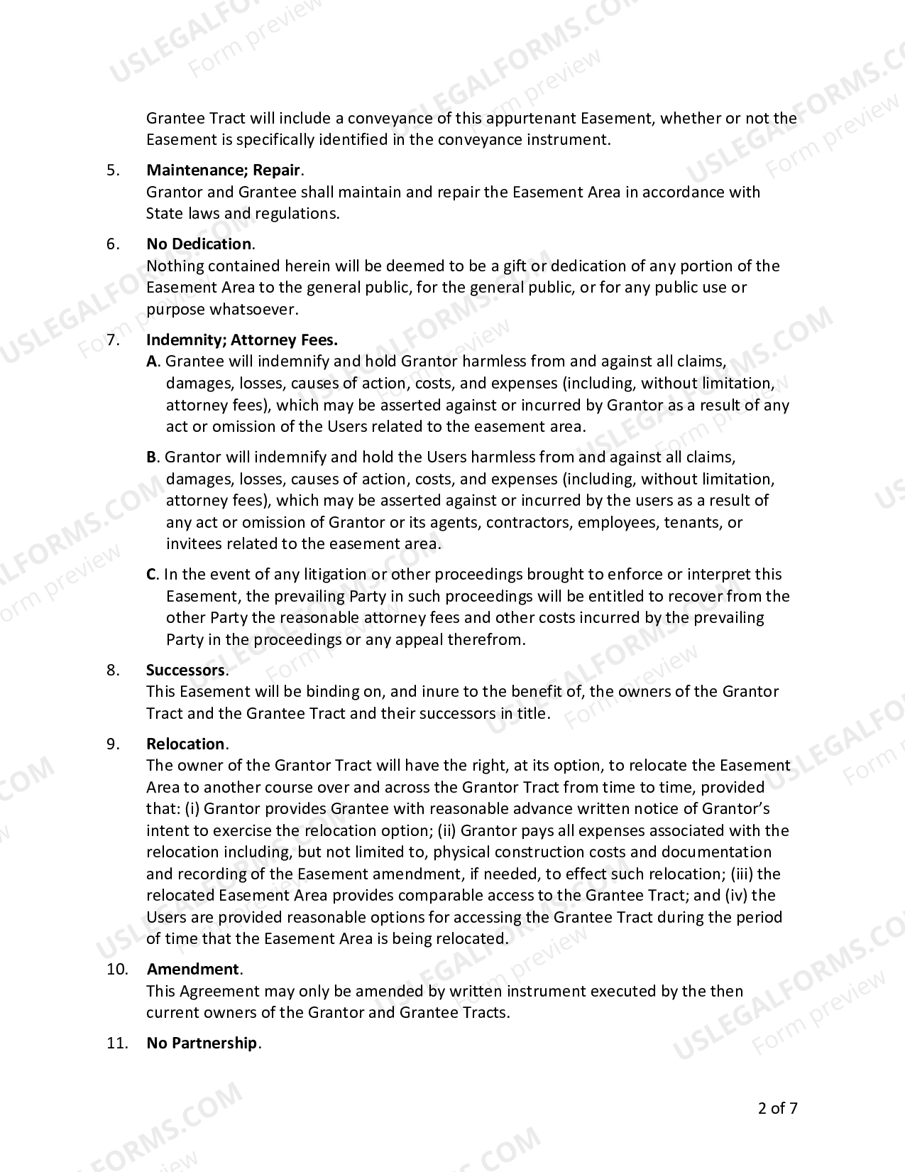 Access Easement | US Legal Forms