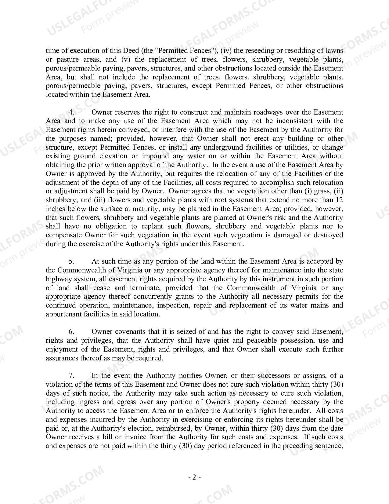 Deed of Easement | US Legal Forms