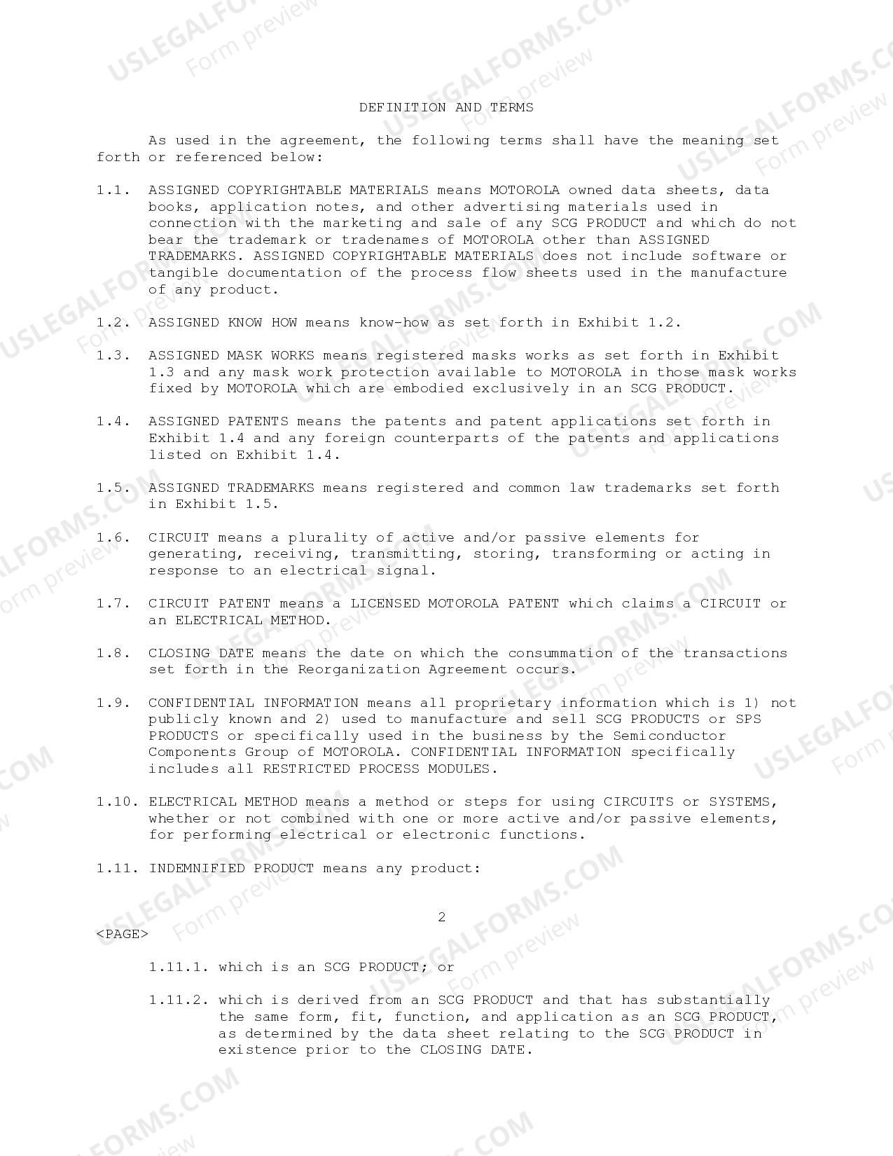 Property Agreement | US Legal Forms