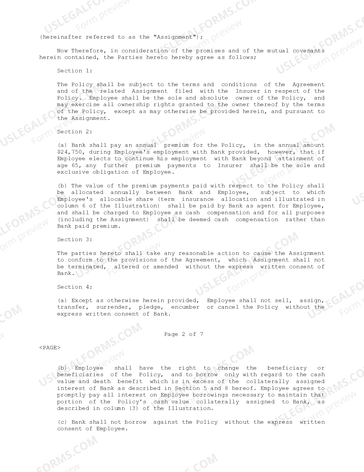 Insurance Agreement Form | US Legal Forms