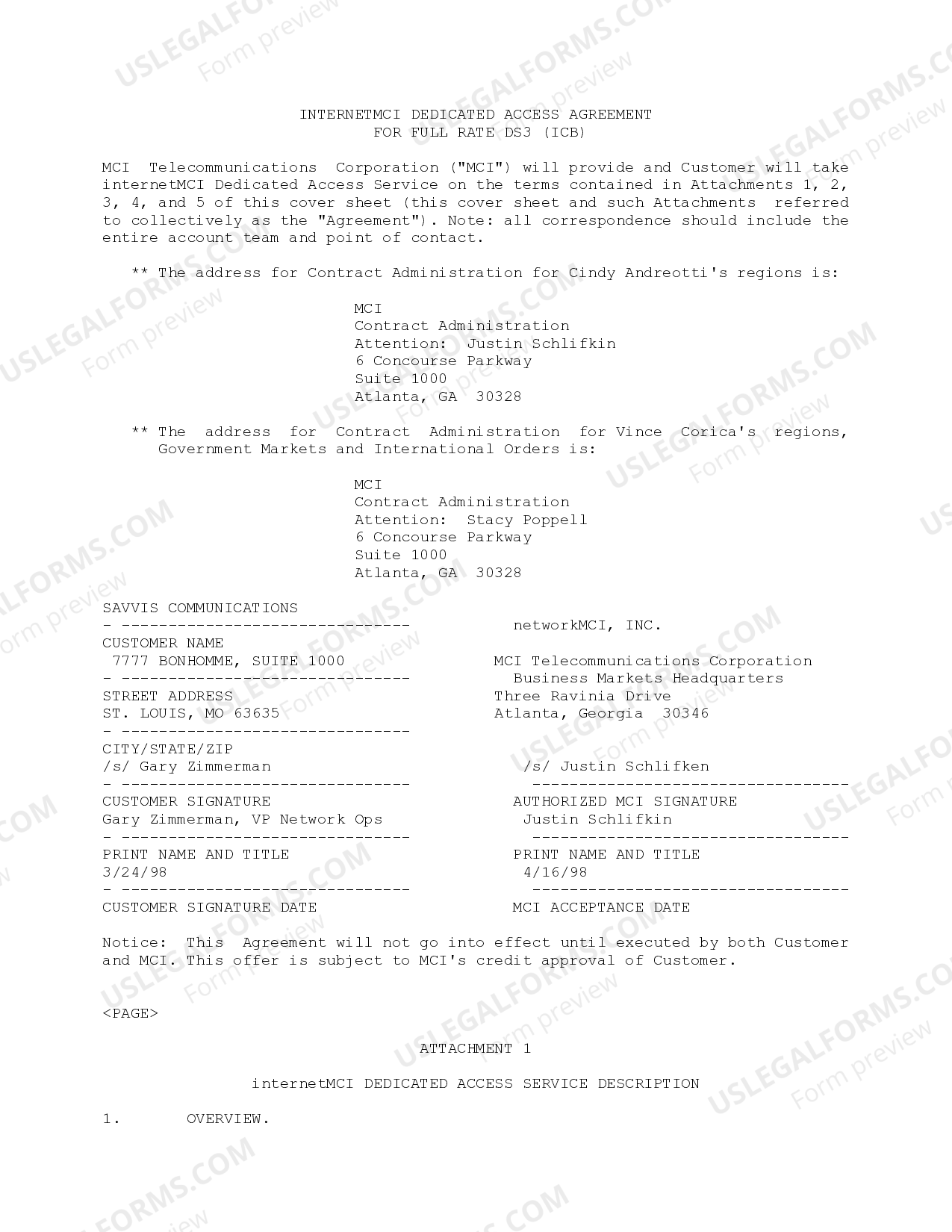 Dedicated Access Agreement - Access Agreement | US Legal Forms