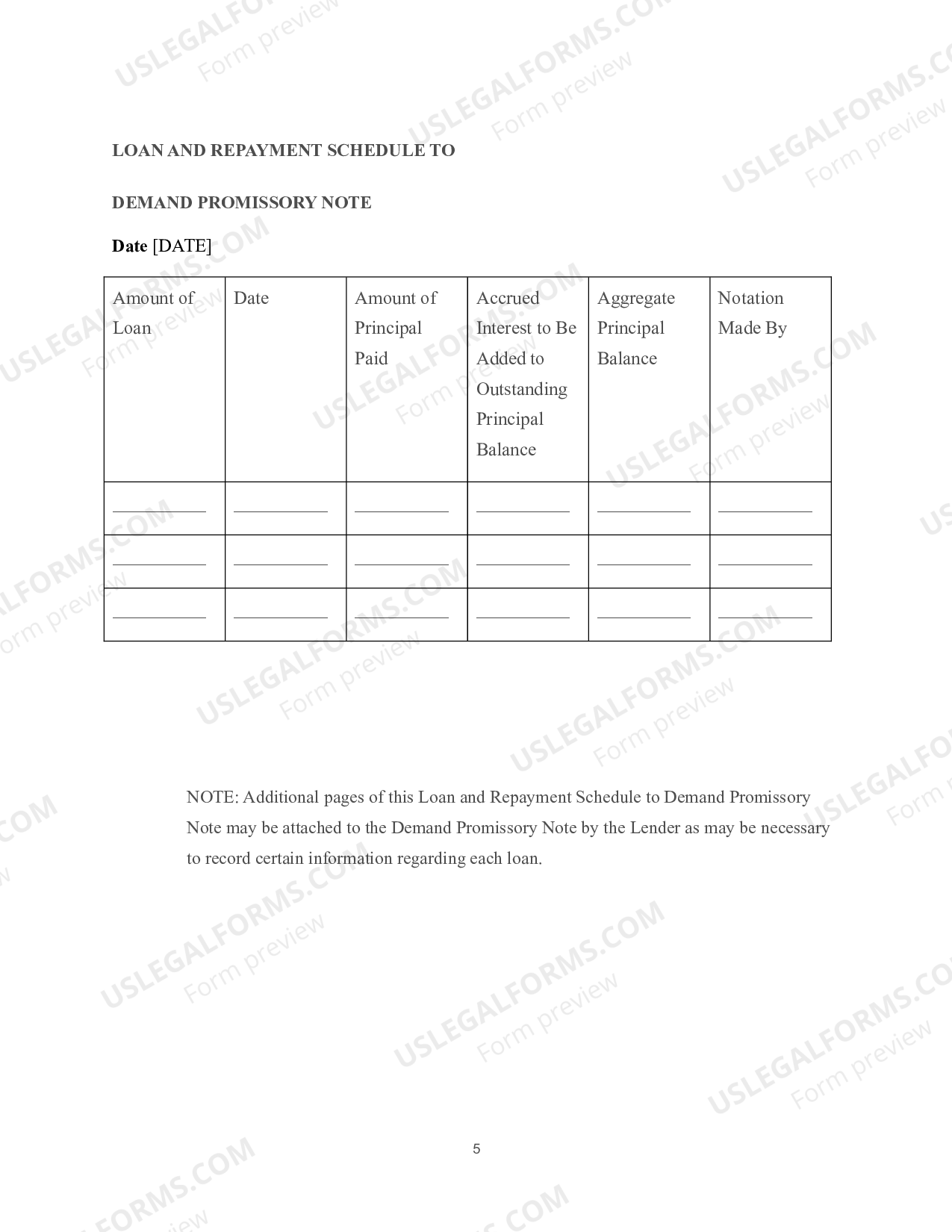 Demand Promissory Note | US Legal Forms