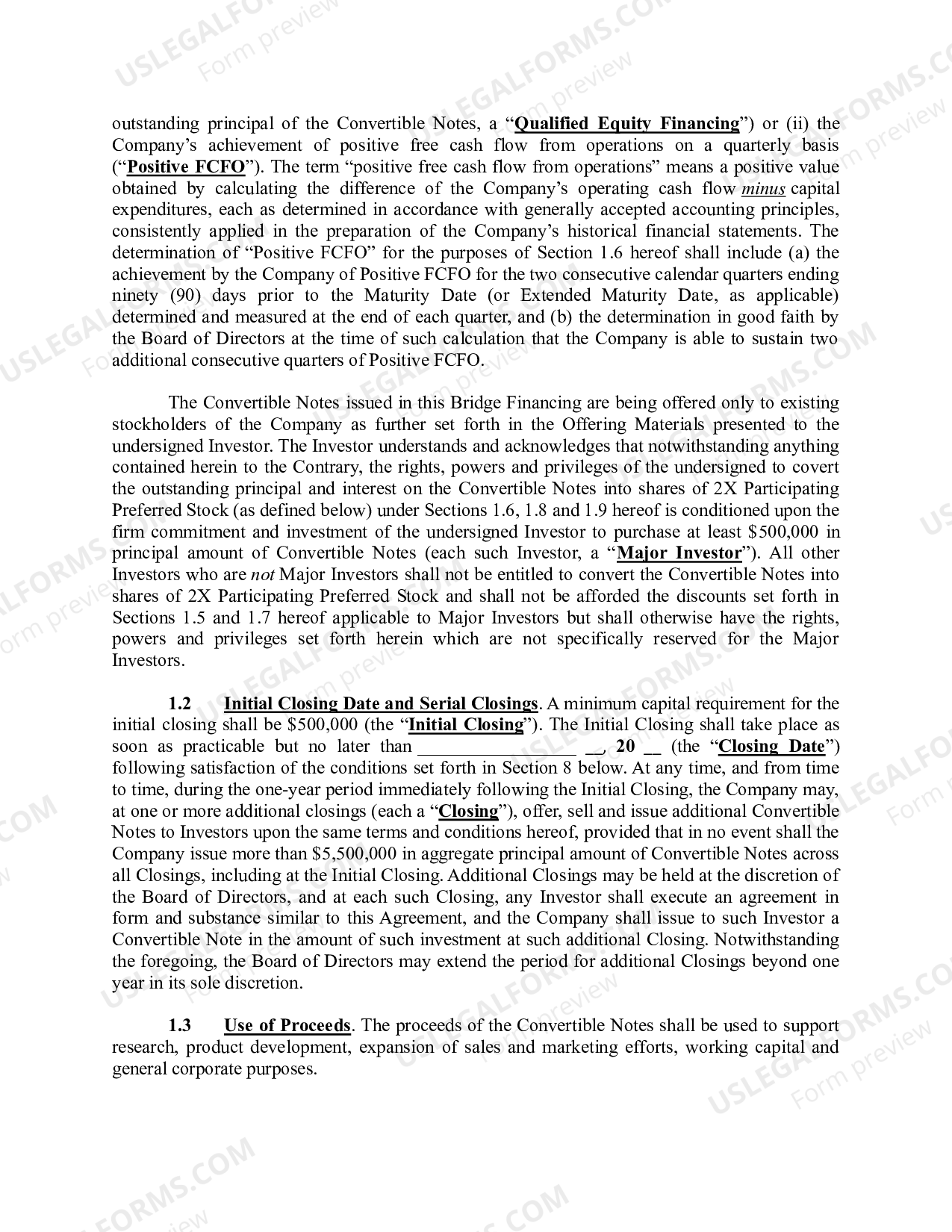 Convertible Note Subscription Agreement | US Legal Forms