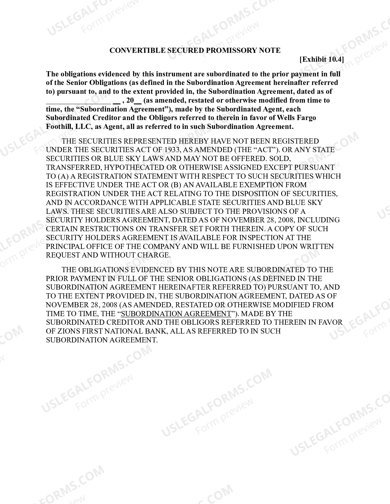 Convertible Secured Promissory Note | US Legal Forms