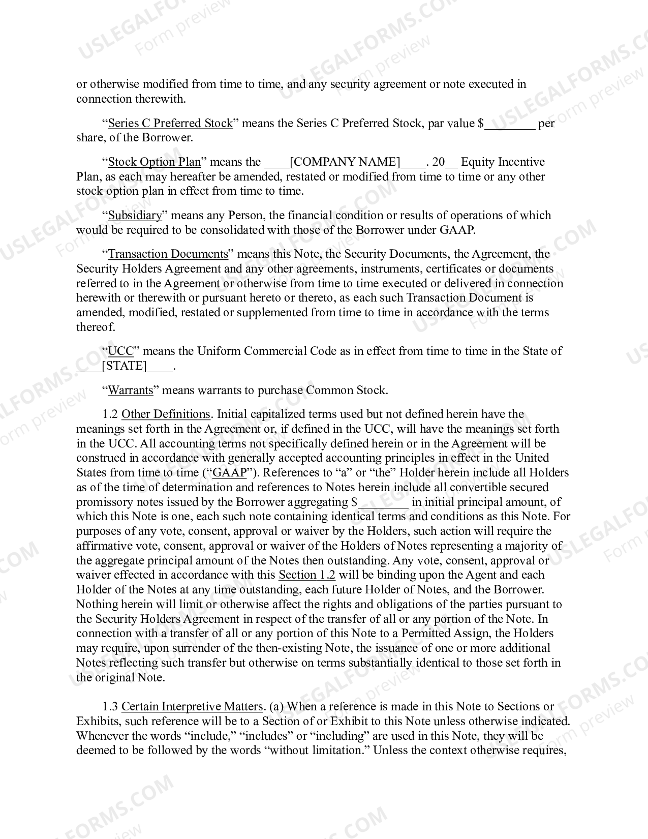 Convertible Secured Promissory Note | US Legal Forms