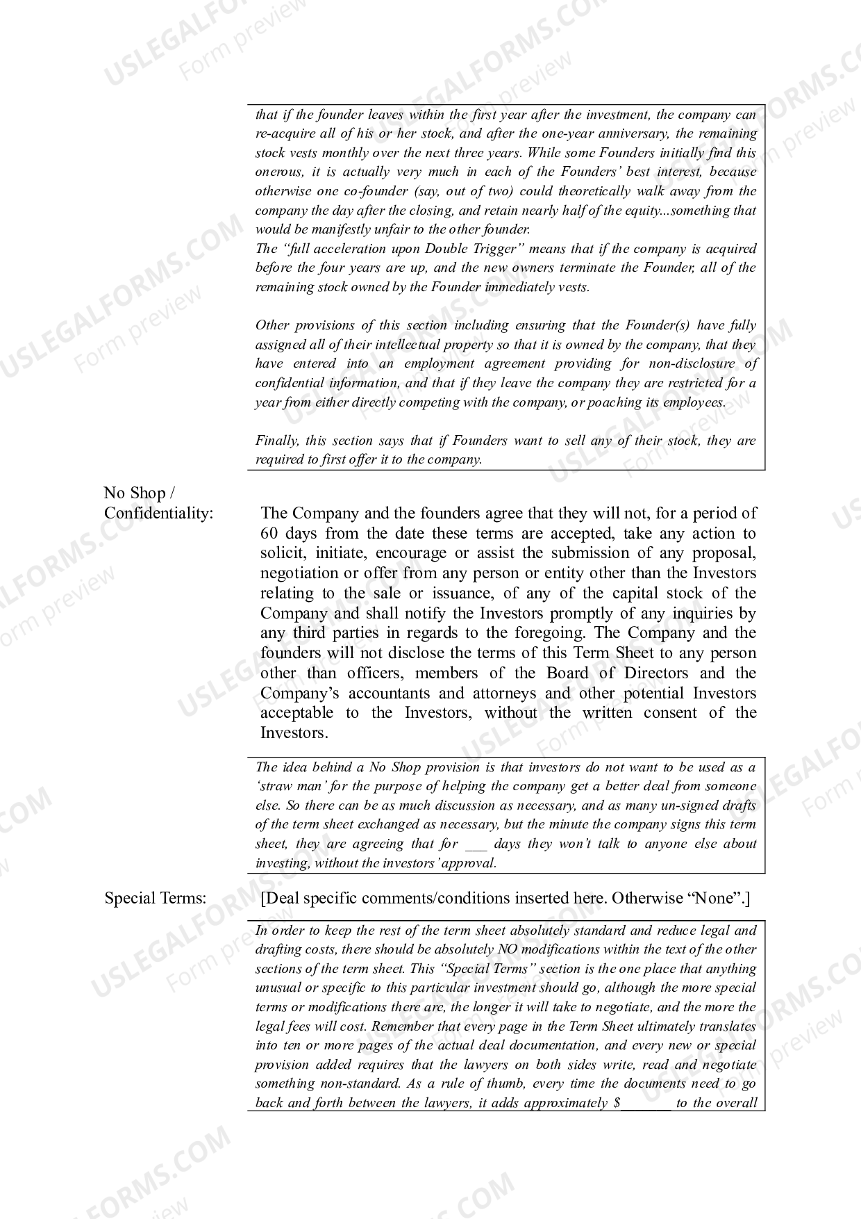 Gust Series Seed Term Sheet | US Legal Forms