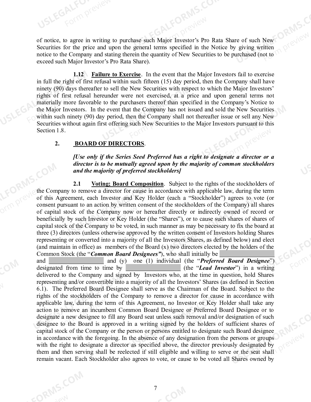 Investors Rights Agreement | US Legal Forms