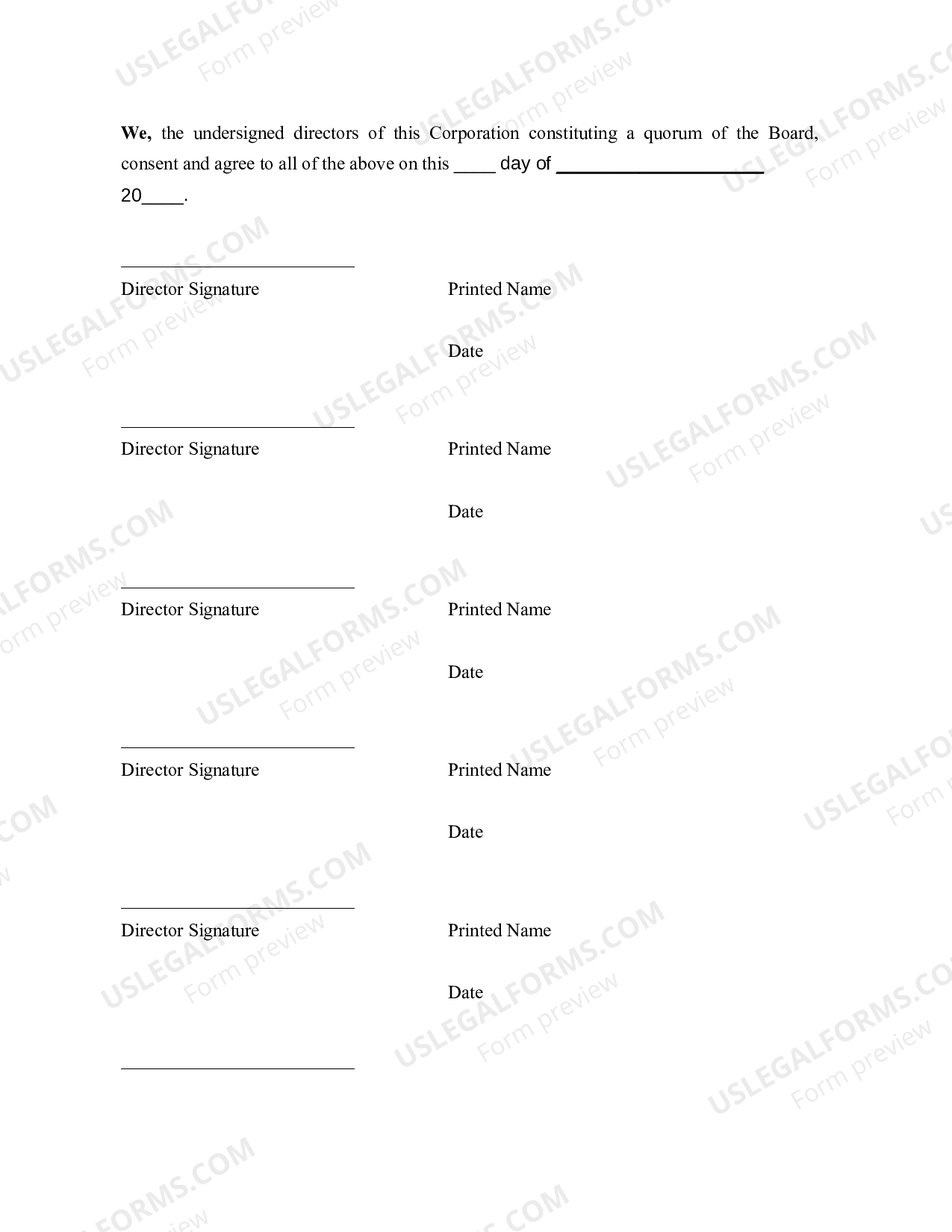 Board Resolution | US Legal Forms
