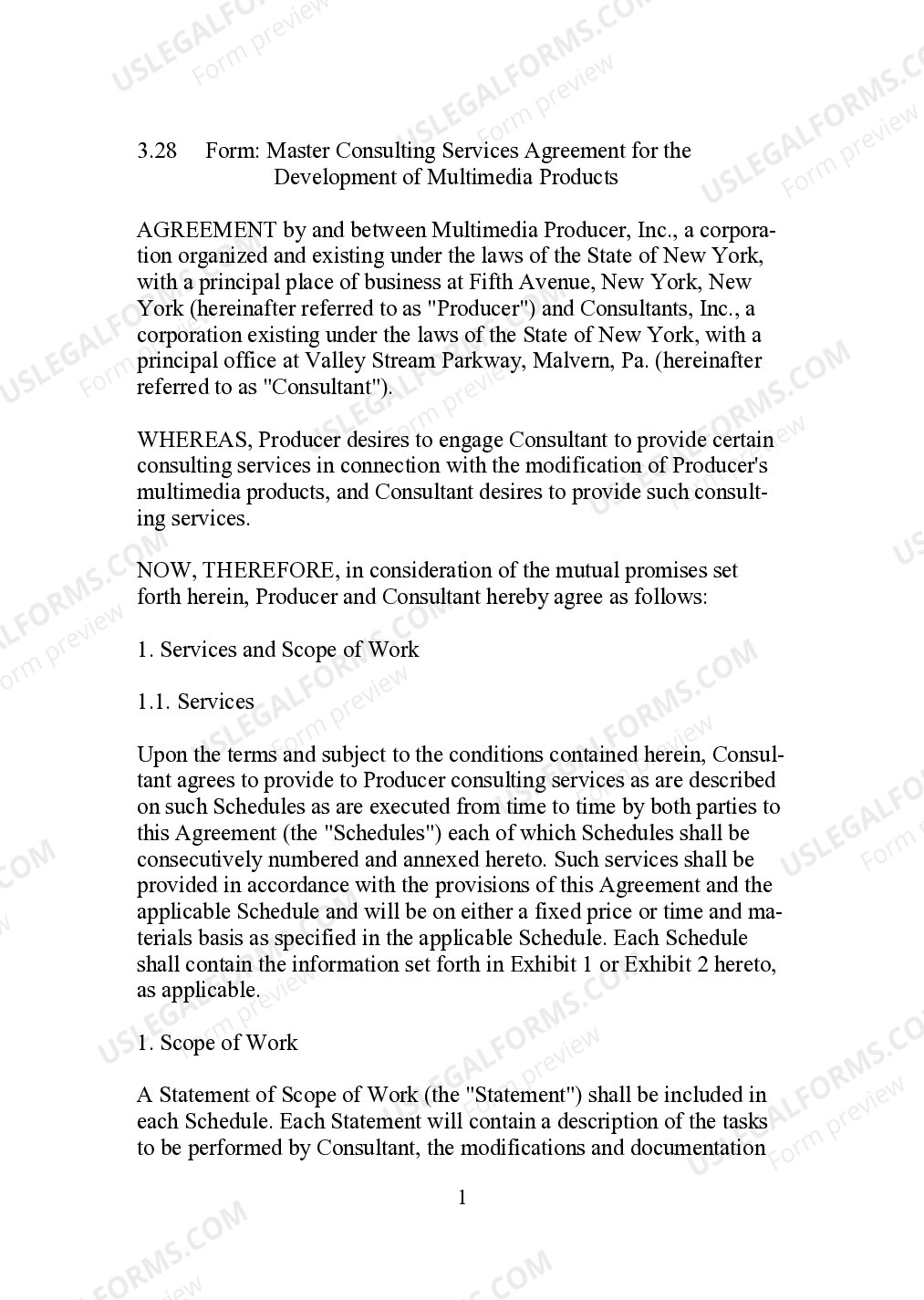Master Consulting Services Agreement for the Development of Multimedia ...