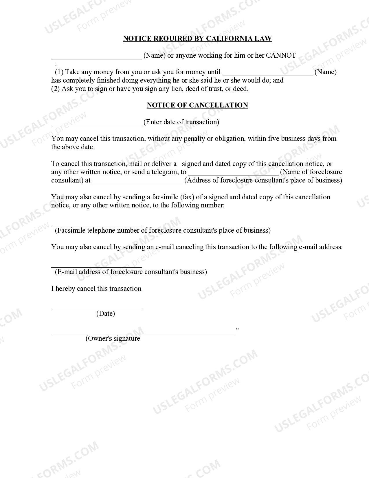 Alabama Statutory Notices Required for California Foreclosure ...