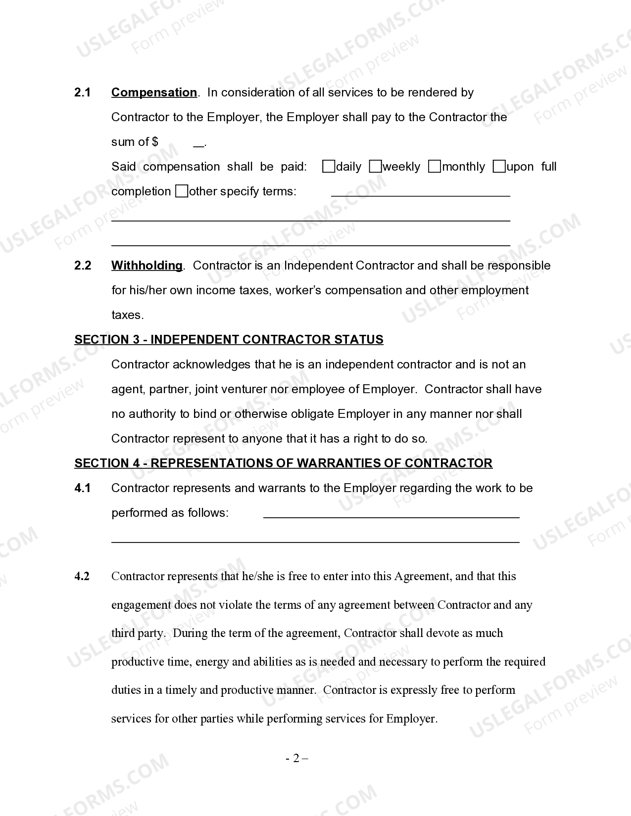 Illinois Cable Disconnect Service Contract - Self - Service Contract ...