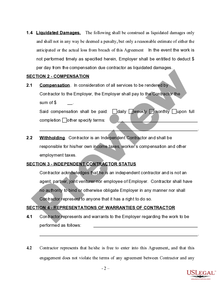 Fence Contractor Agreement Self Employed Contract For Fence 