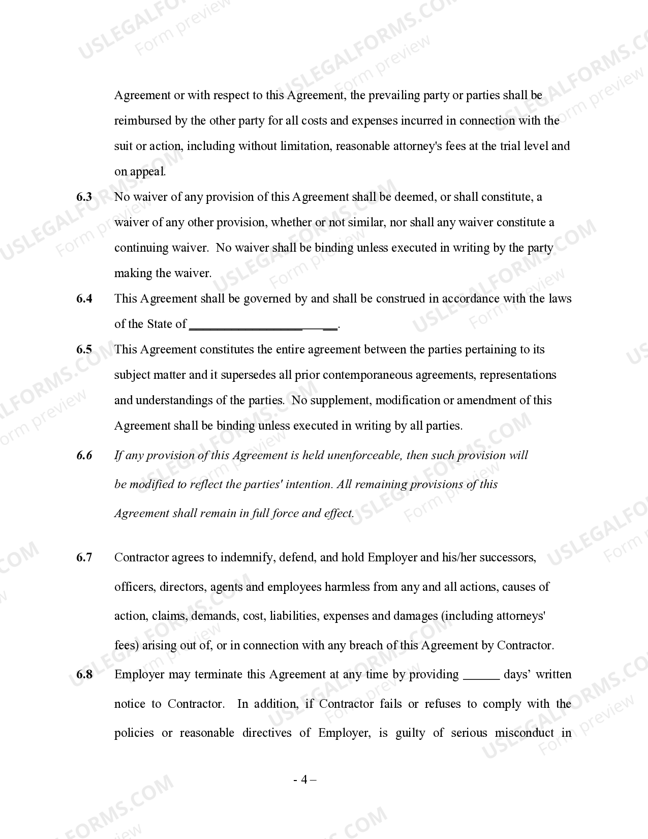 South Dakota Generator Installation And Repair Services Contract - Self ...