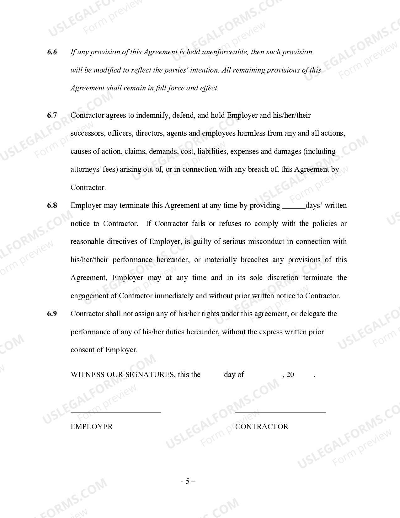 Demolition And Disposal Contractor Agreement - Self - Demolition ...