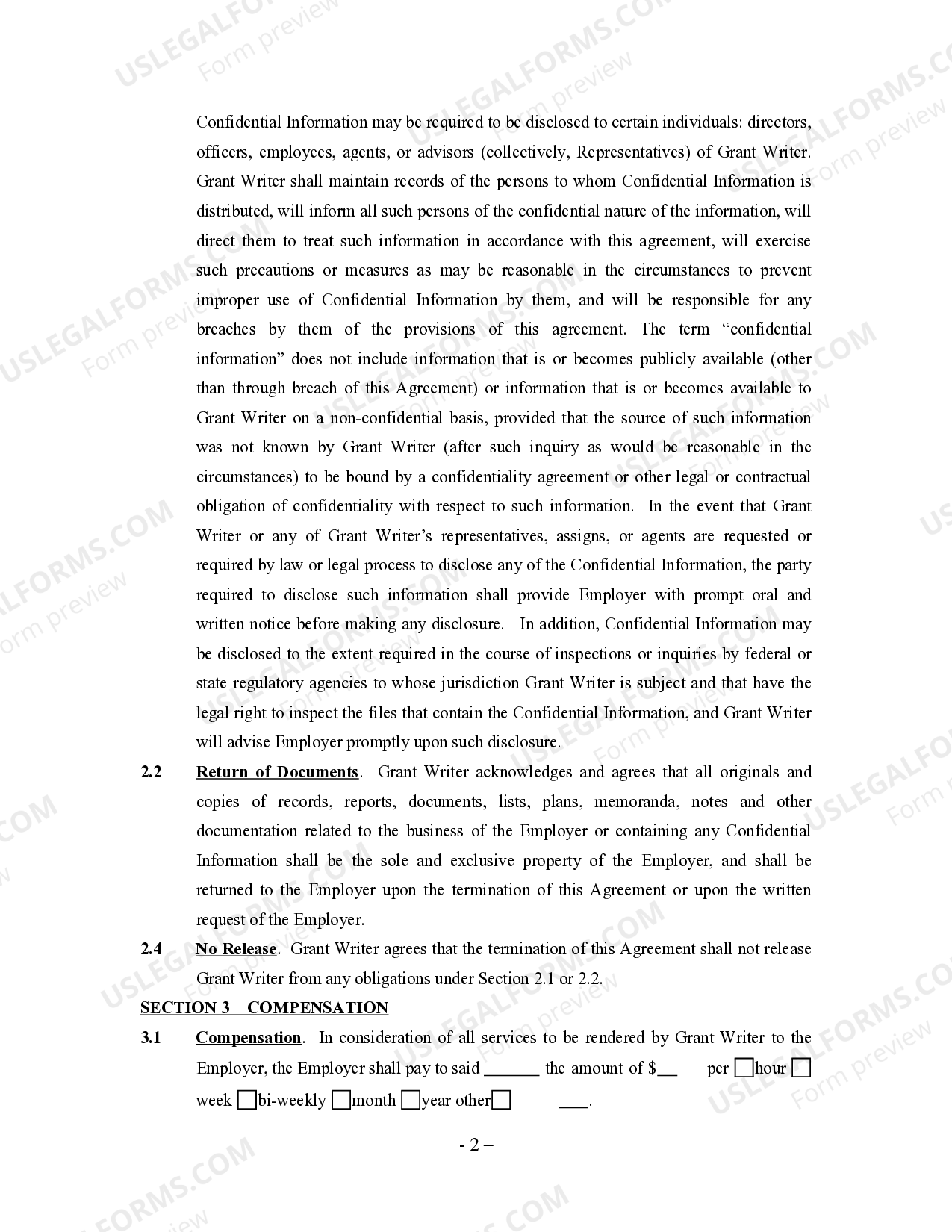 Grant Writer Agreement - Self - Grant Writer Contract Template | US ...