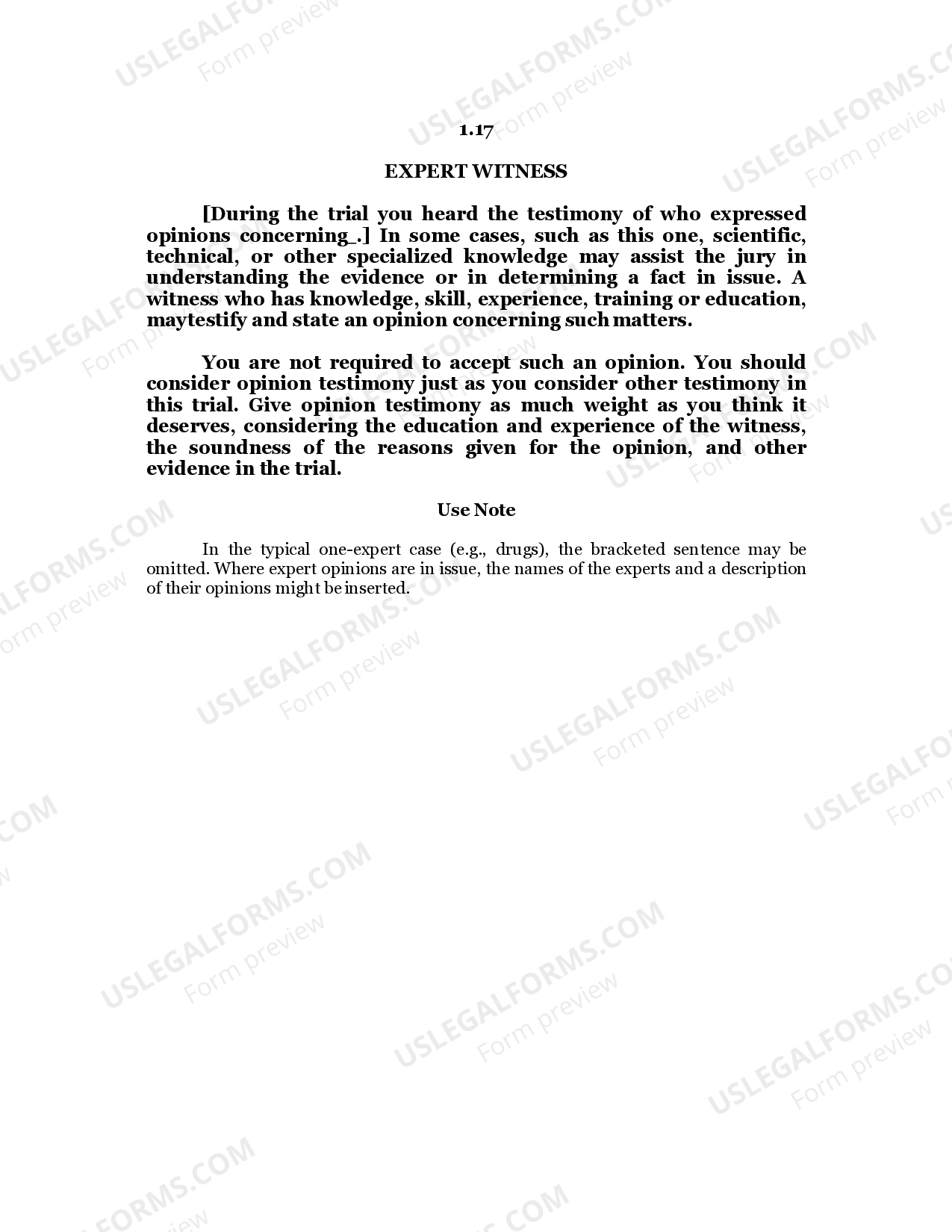 EXPERT WITNESS | US Legal Forms