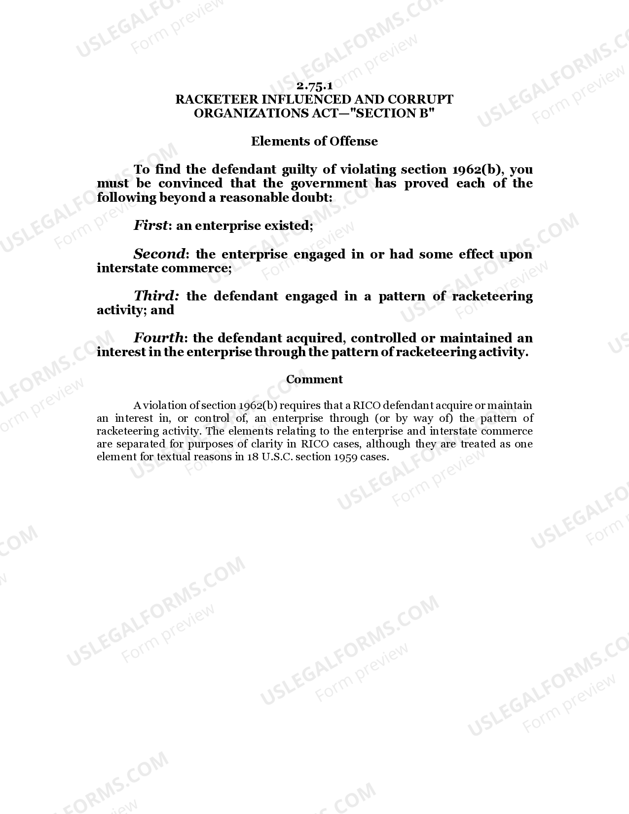 2.75.1 RACKETEER INFLUENCED AND CORRUPT ORGANIZATIONS ACT-"SECTION B ...