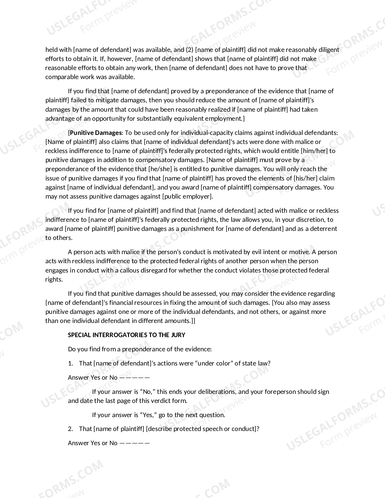 Public Employee-First Amendment Claim- Discharge or Failure to Promote ...