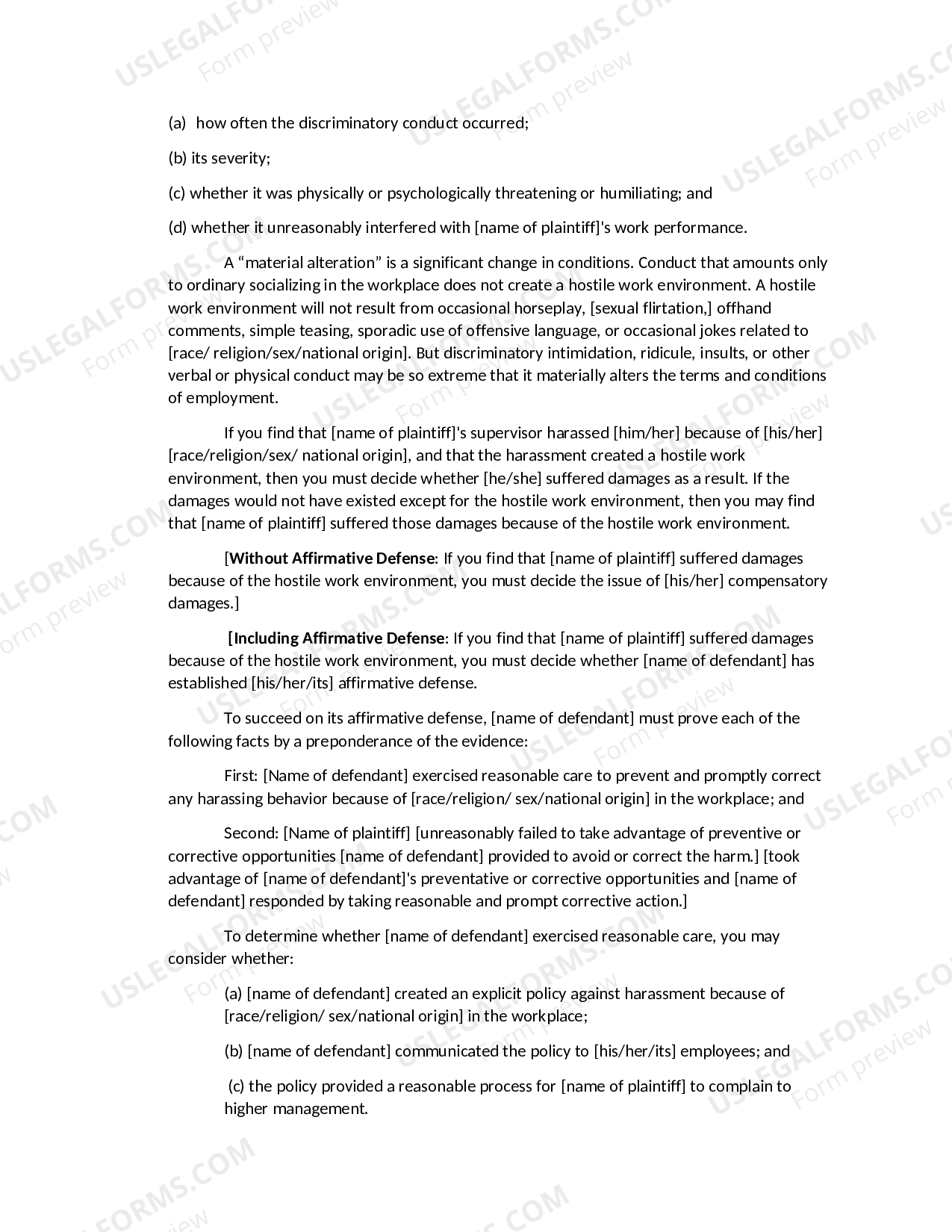Title VII-Civil Rights Act-Workplace Harassment by Supervisor-No ...