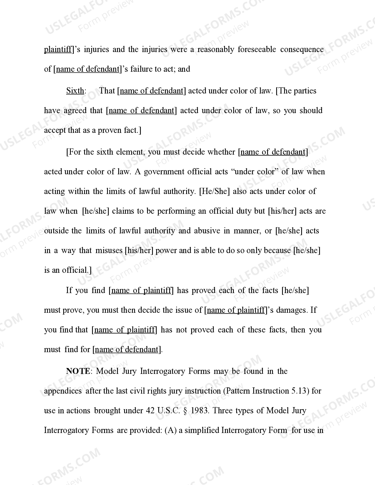 Civil Rights - 42 U.S.C. Sec. 1983 Claims - Arrestee, Pretrial Detainee ...