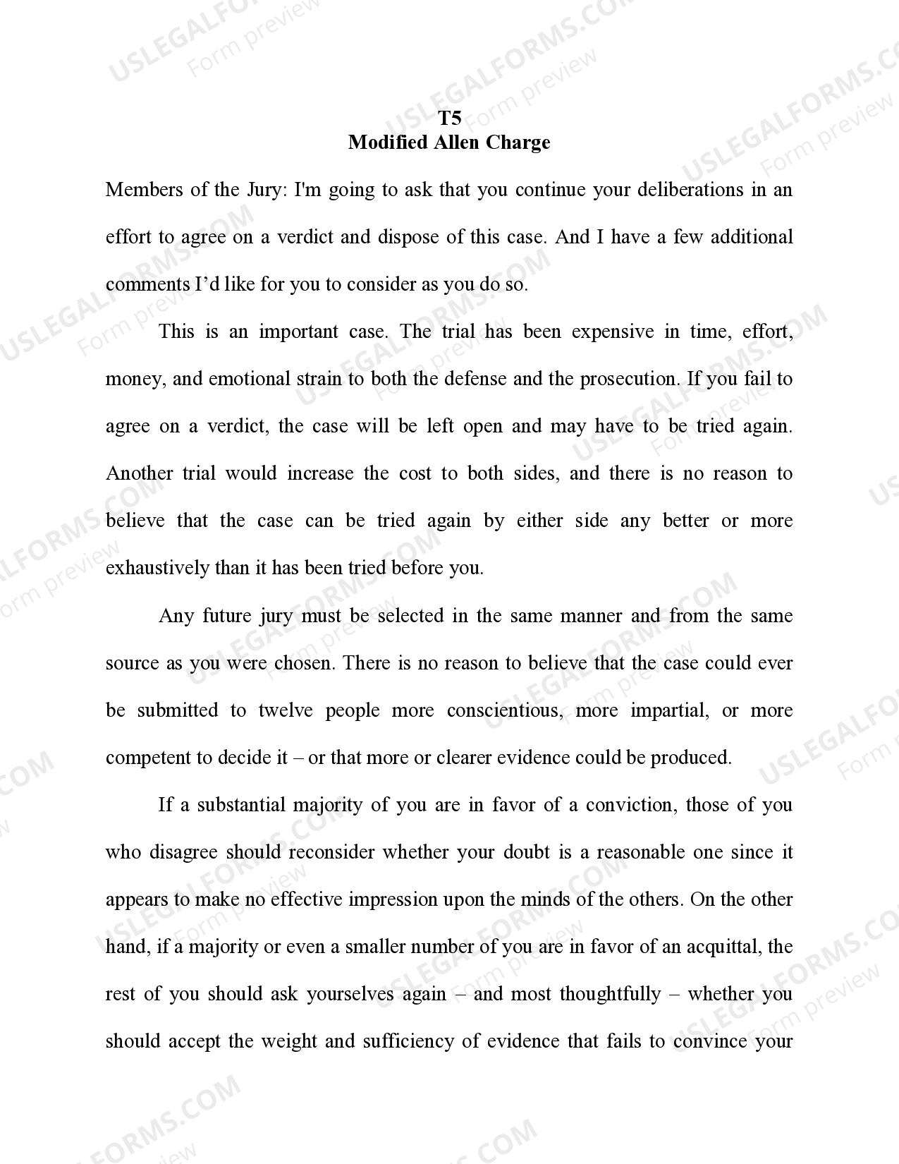 Modified Allen Charge | US Legal Forms