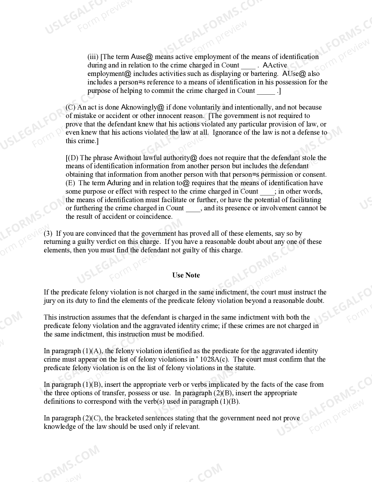 Aggravated Identity Theft | US Legal Forms