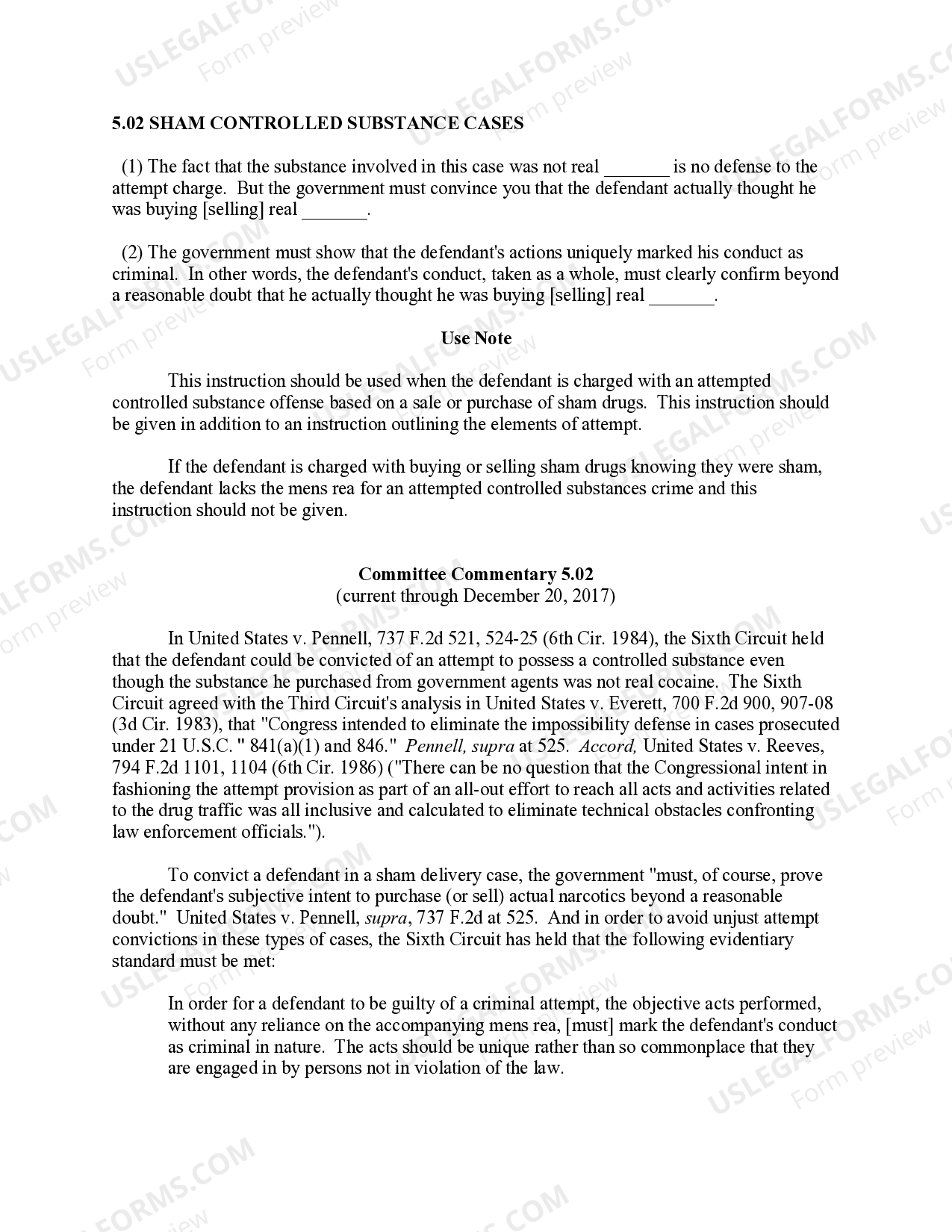 SHAM CONTROLLED SUBSTANCE CASES | US Legal Forms