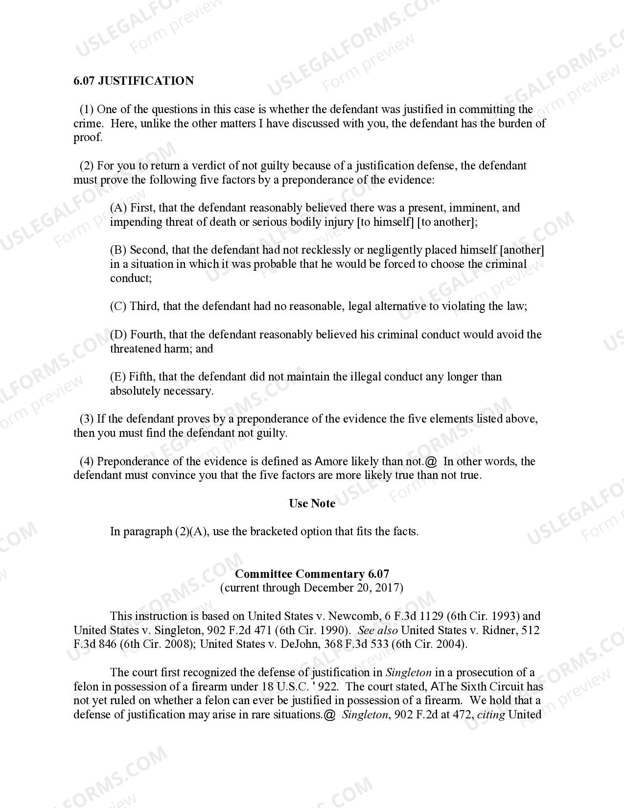 JUSTIFICATION | US Legal Forms