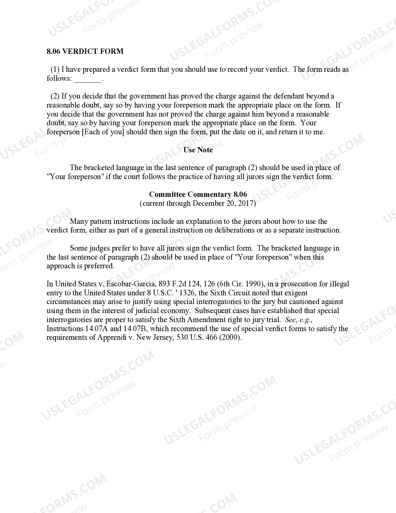 VERDICT FORM | US Legal Forms